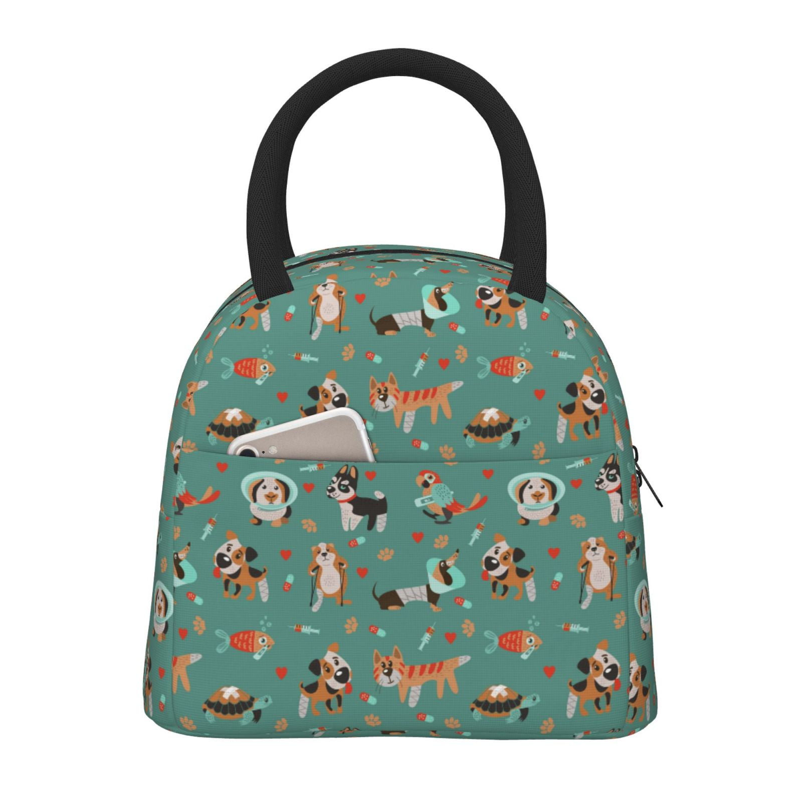 Daiia Veterinary Clinics Pattern Lunch Bag , Insulated Lunch Box, Small ...