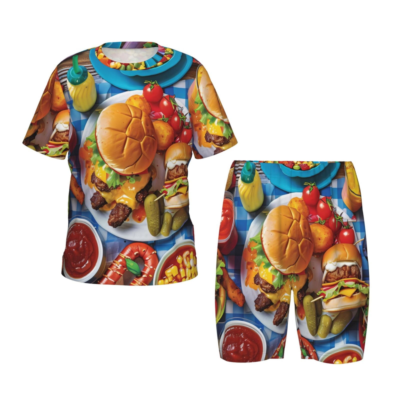 Daiia Vibrant Picnic Food Spread Print Children’s Cotton Pajama Set ...