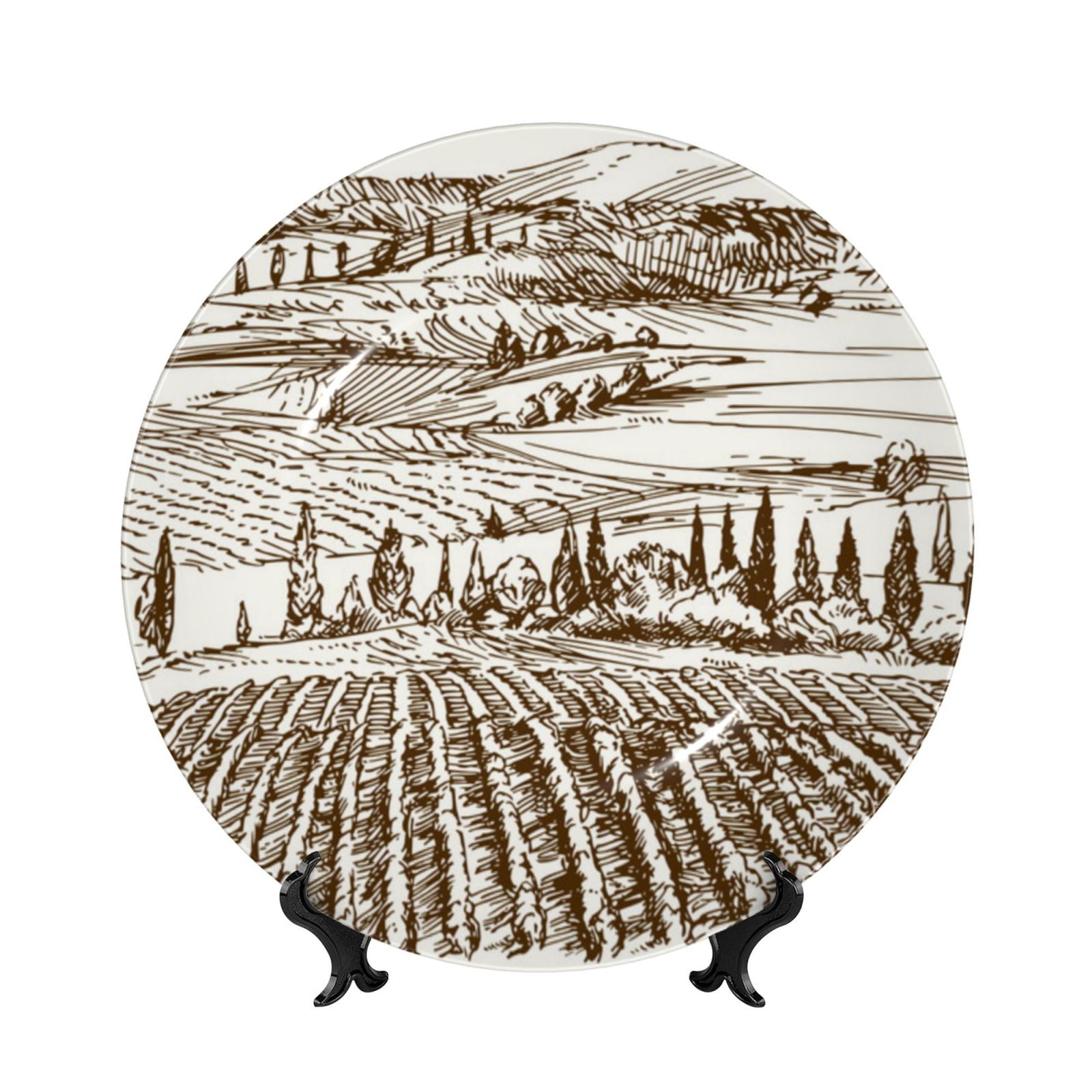 Daiia Vineyard Landscape 1 Printed Pattern Ceramic Plate Dinner Plates ...