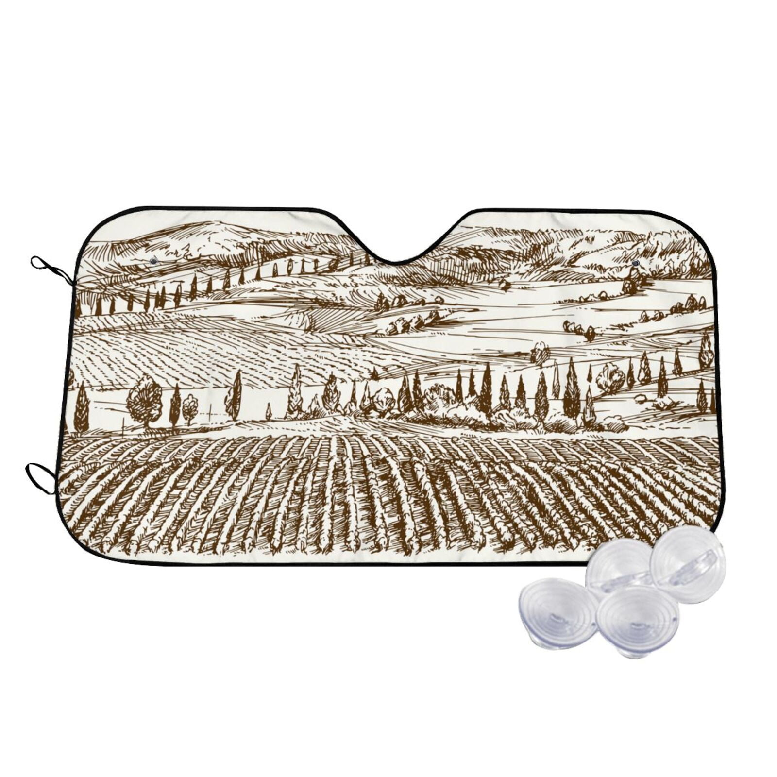 Daiia Vineyard Landscape 1 Windshield Sun Shade for Car SUV Truck ...