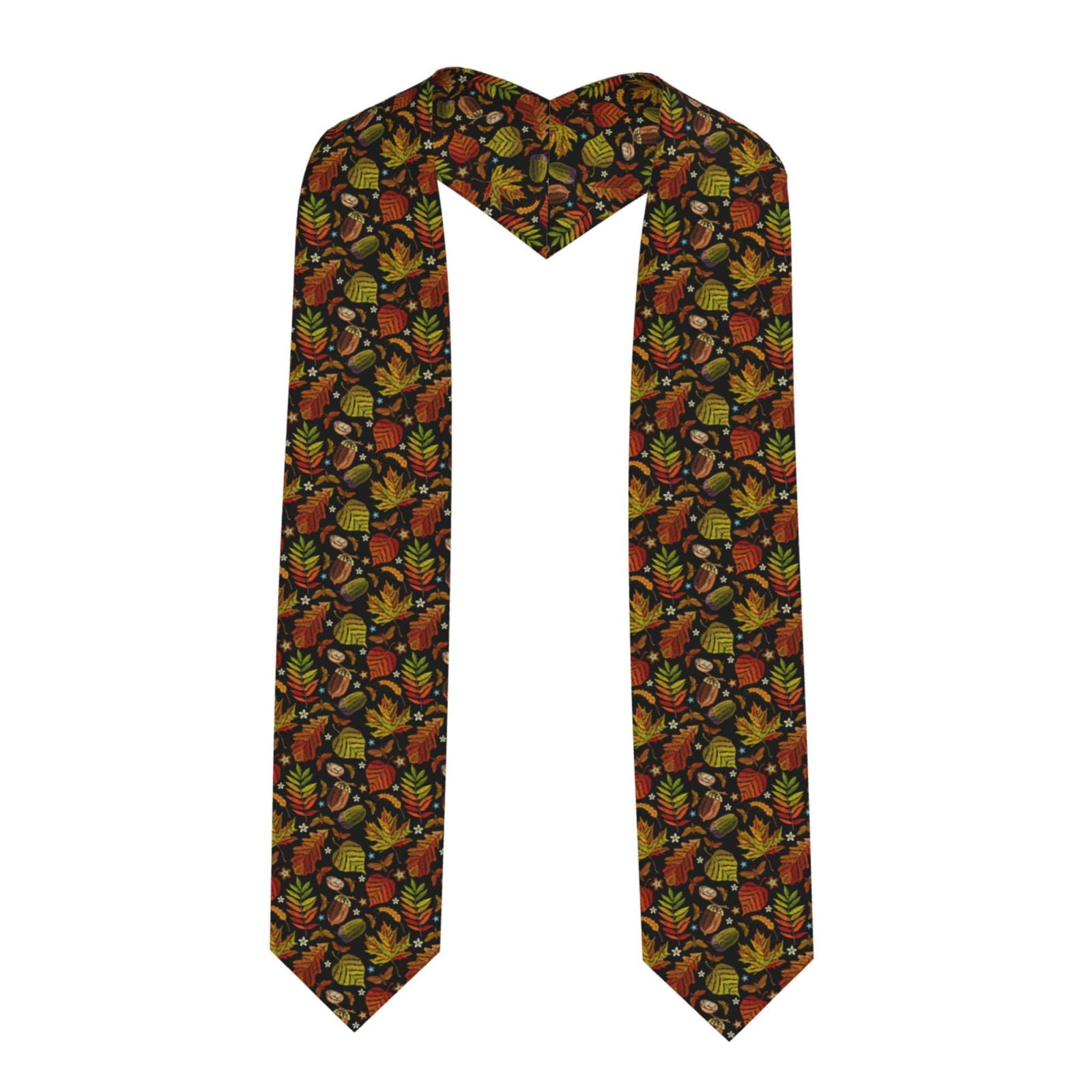 Daiia Vintage Autumn Plants Butterfly Pattern Graduation Shawl Stole ...