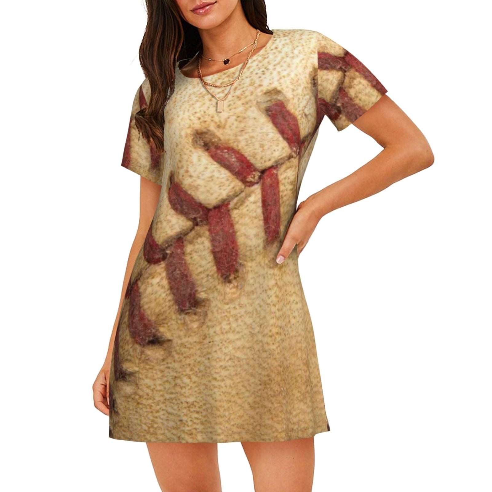Daiia Vintage Baseball Print Women's Nightshirt Soft Nightgowns for ...