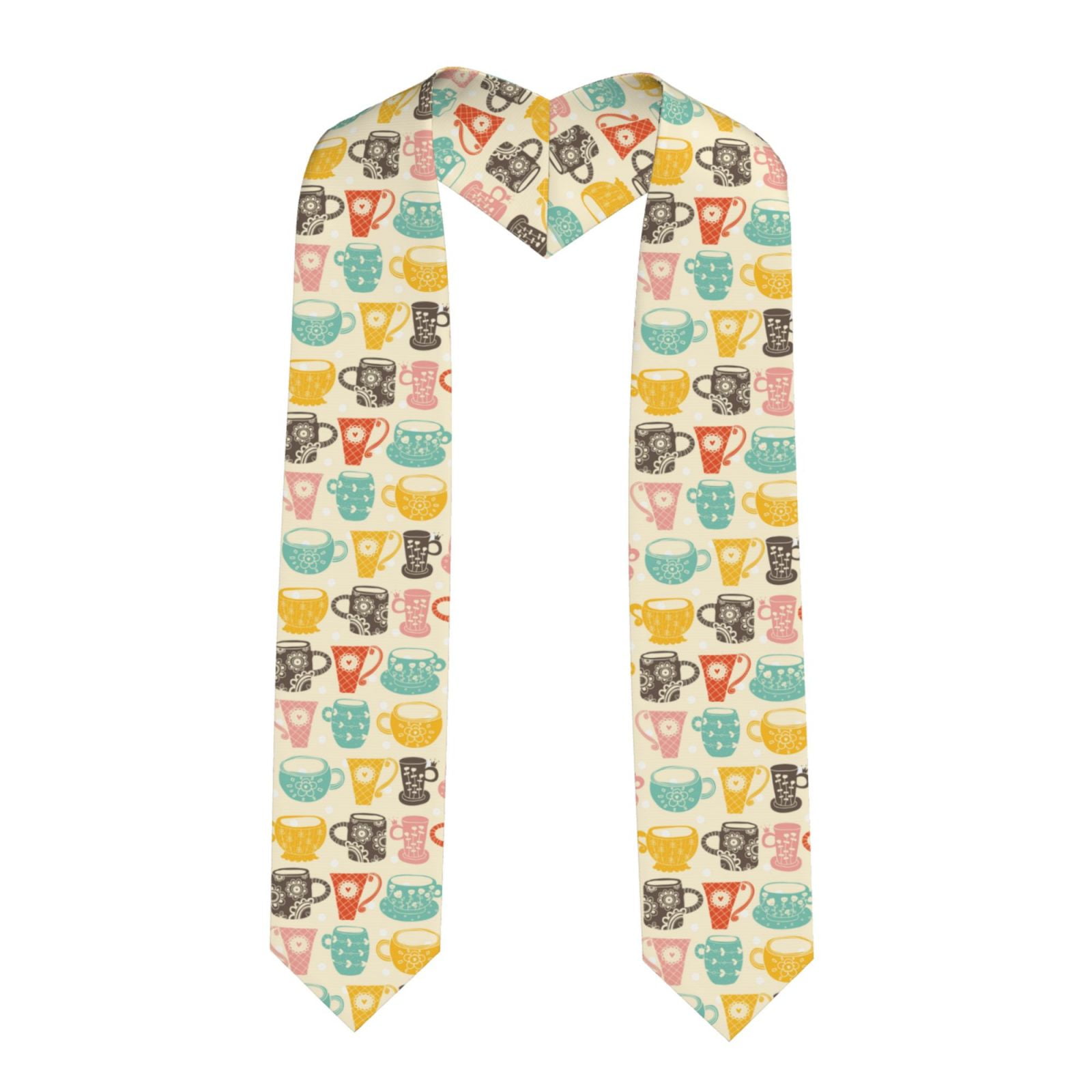 Daiia Vintage Cup Pattern Graduation Shawl Stole – Satin Graduation ...