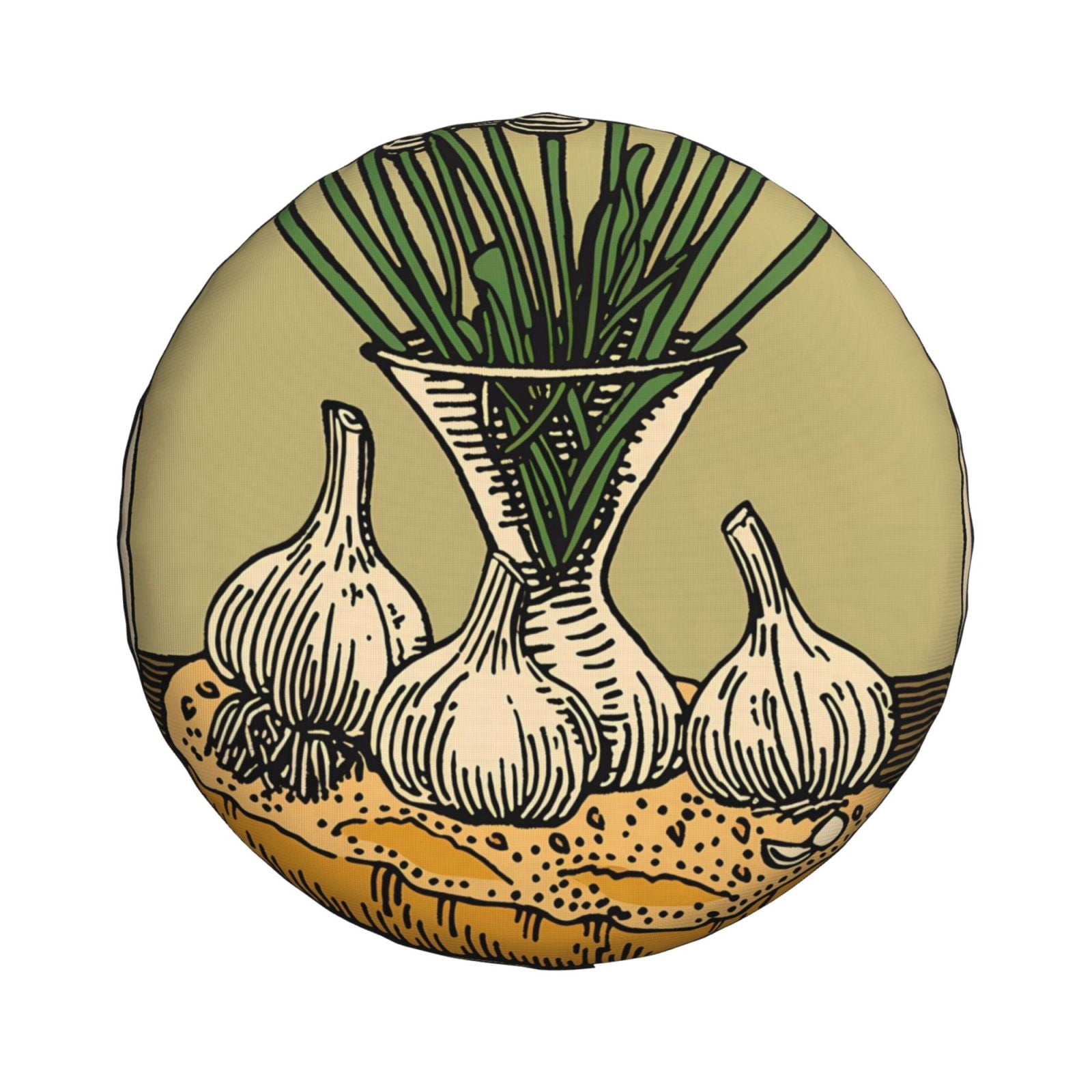 Daiia Vintage Garlic Bread Illustration Tire Covers , Travel Trailer ...