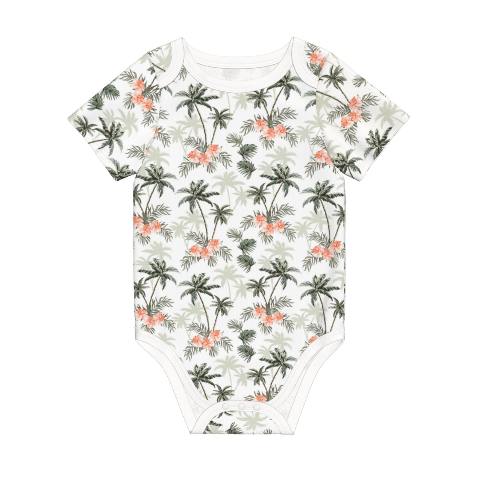 Daiia Vintage Palm Trees Printed Unisex-Baby Short Sleeve Onesies ...