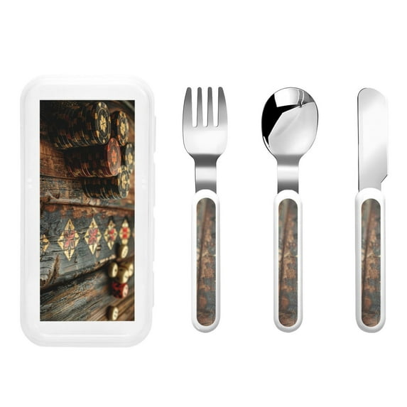 Daiia Vintage Poker Chips for Stainless Steel Kids Silverware Set ...