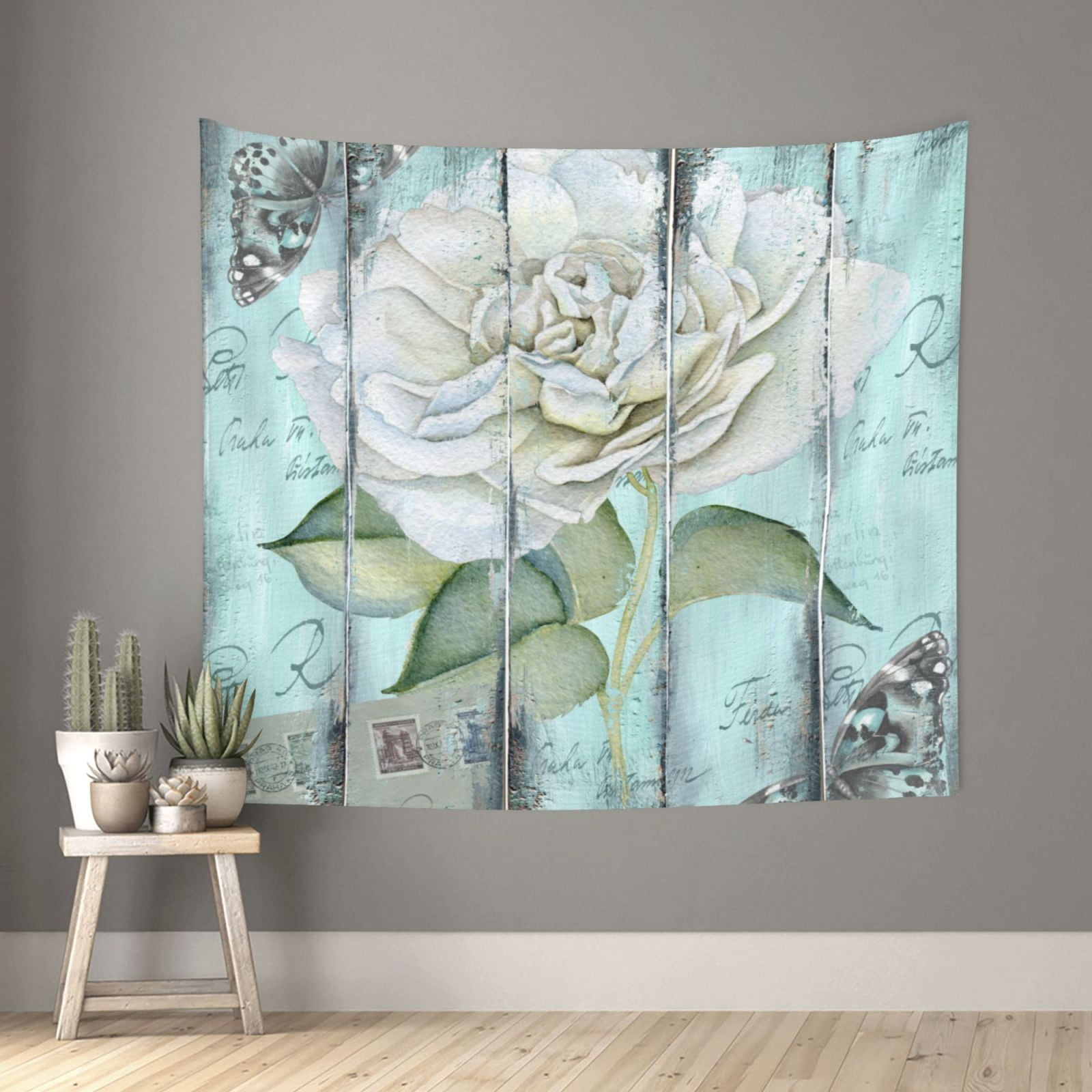 Daiia Vintage Rose1 Pattern Tapestry 60x51 Inches Wall Hanging Tapestry ...