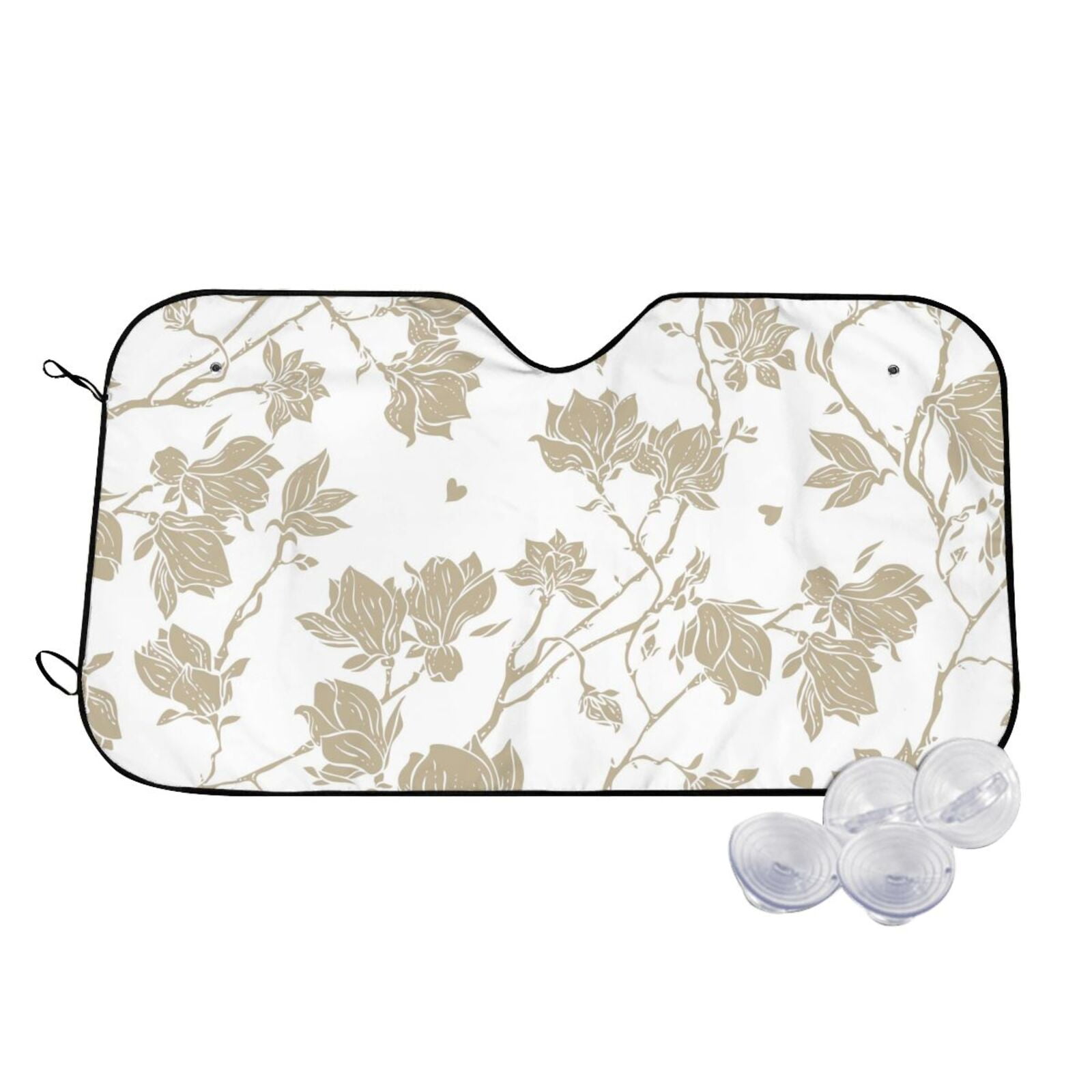 Daiia Vintage Stylized White Color Windshield Sun Shade for Car SUV ...