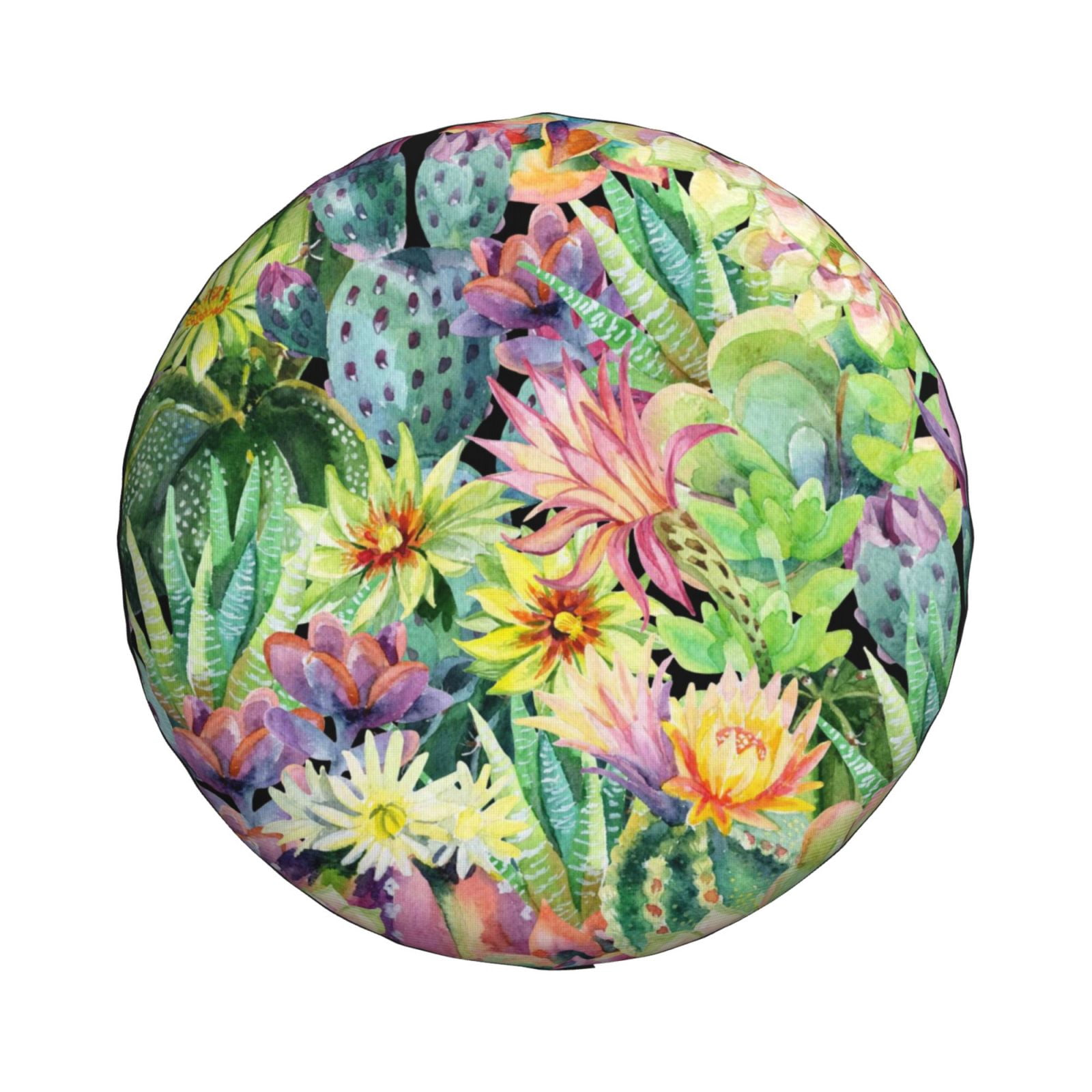 Daiia Watercolor Blooming Cactus Tire Covers , Travel Trailer Camper ...