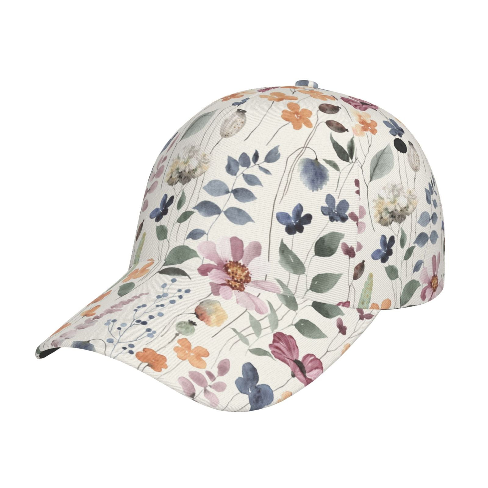 Daiia Watercolor Floral print Baseball Cap Men Women Golf Dad Hat ...