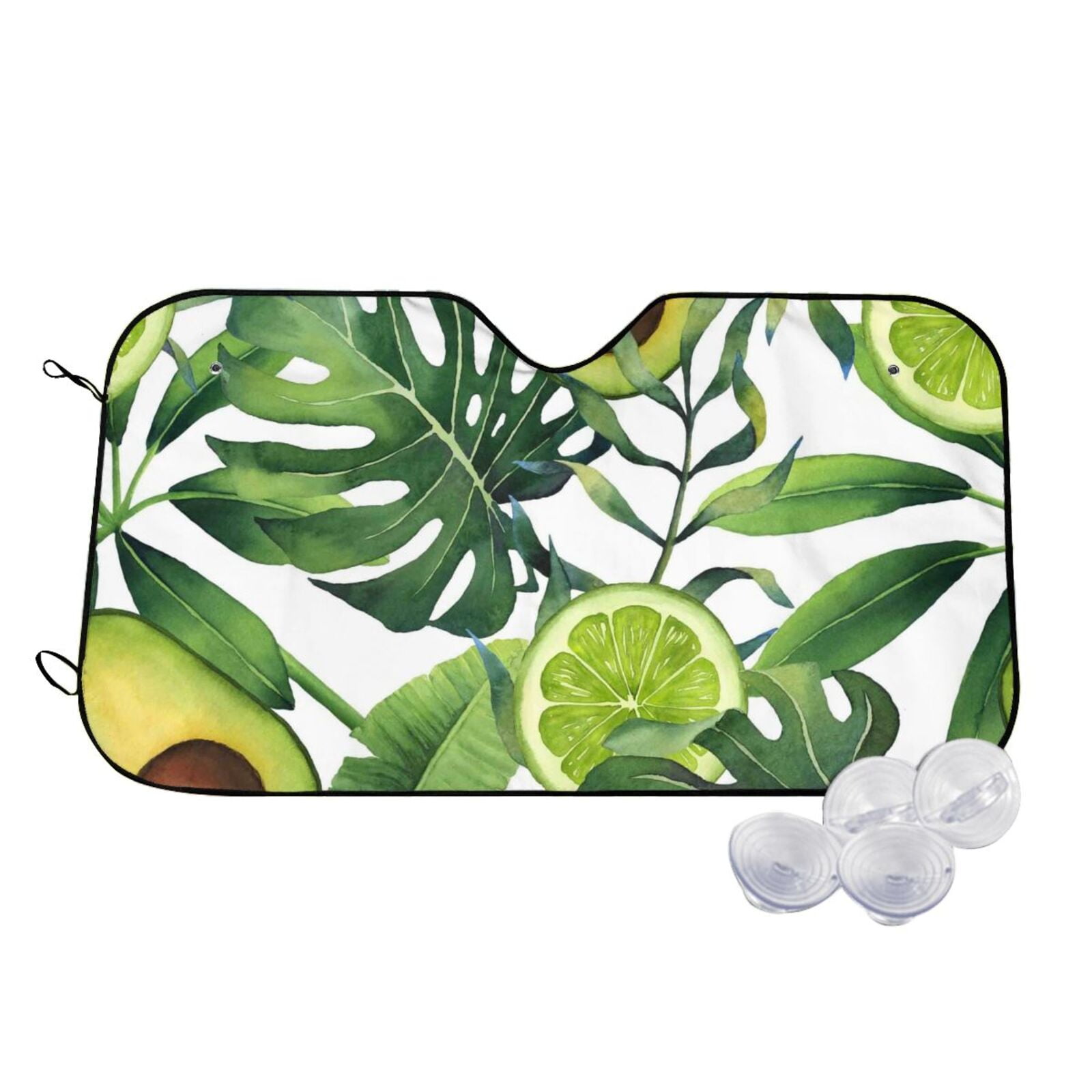 Daiia Watercolor Green Tropical Windshield Sun Shade for Car SUV Truck ...