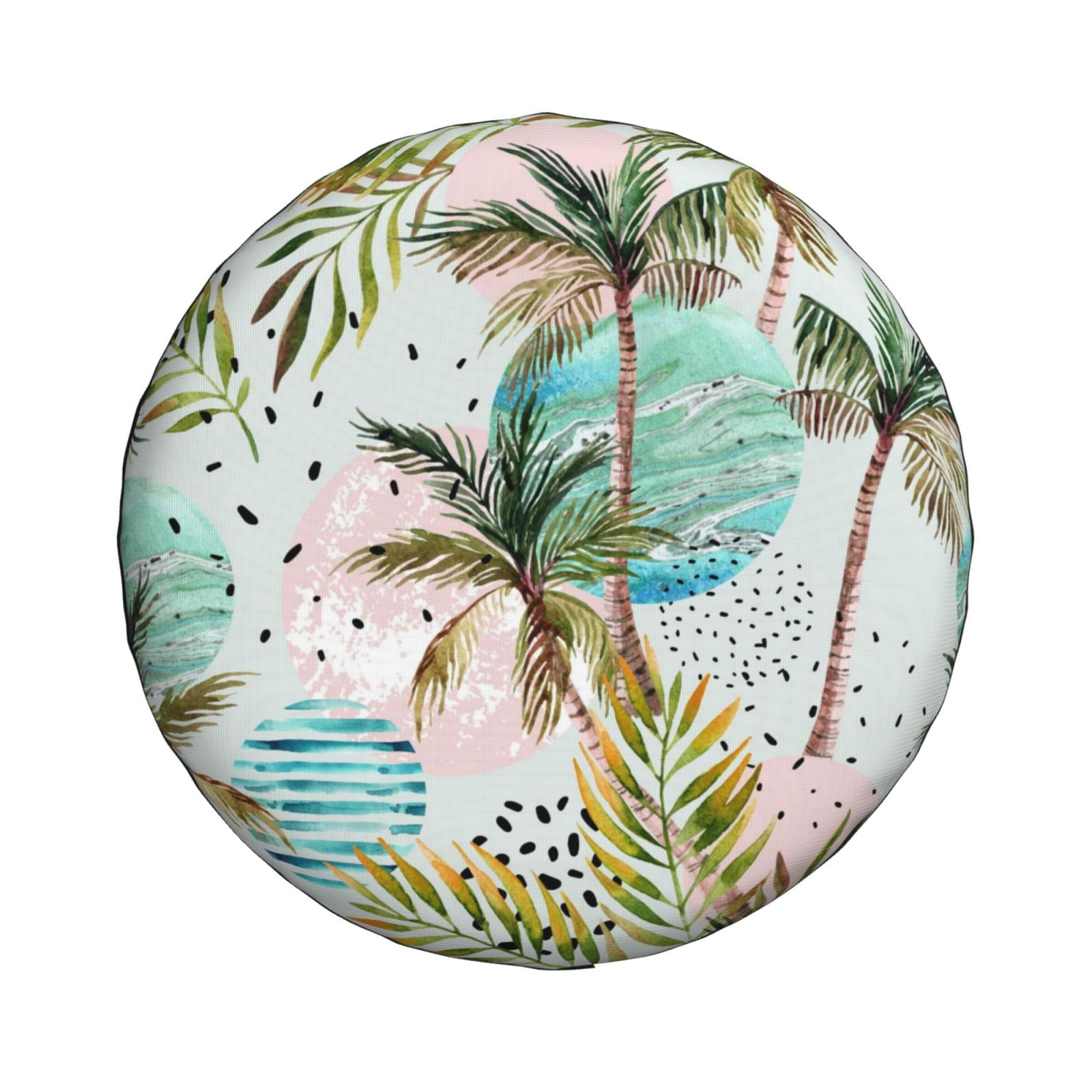 Daiia Watercolor Palm Tree Tire Covers , Travel Trailer Camper Truck ...