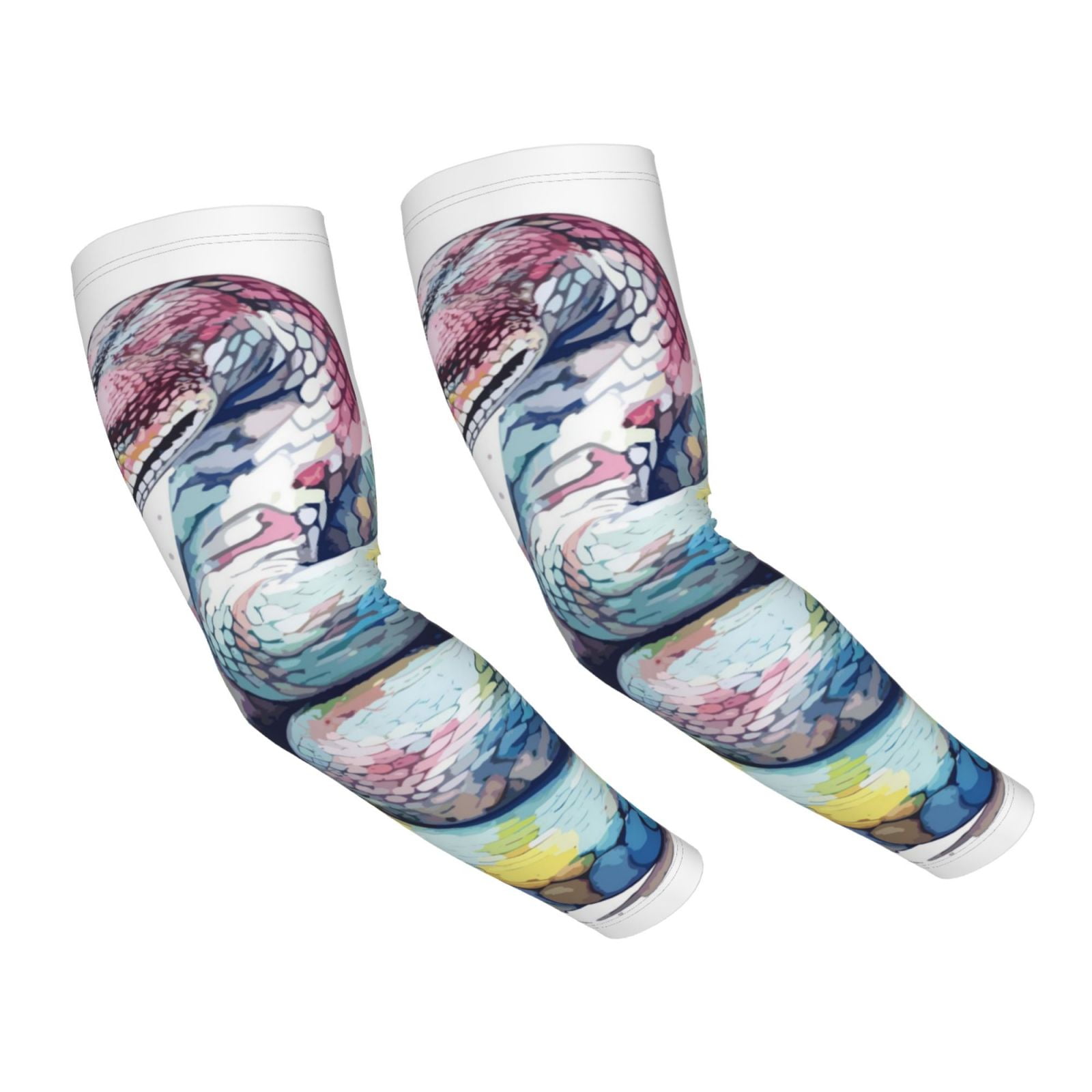 Daiia Watercolor Snake UV Sun Protection Arm Sleeves - Cooling ...