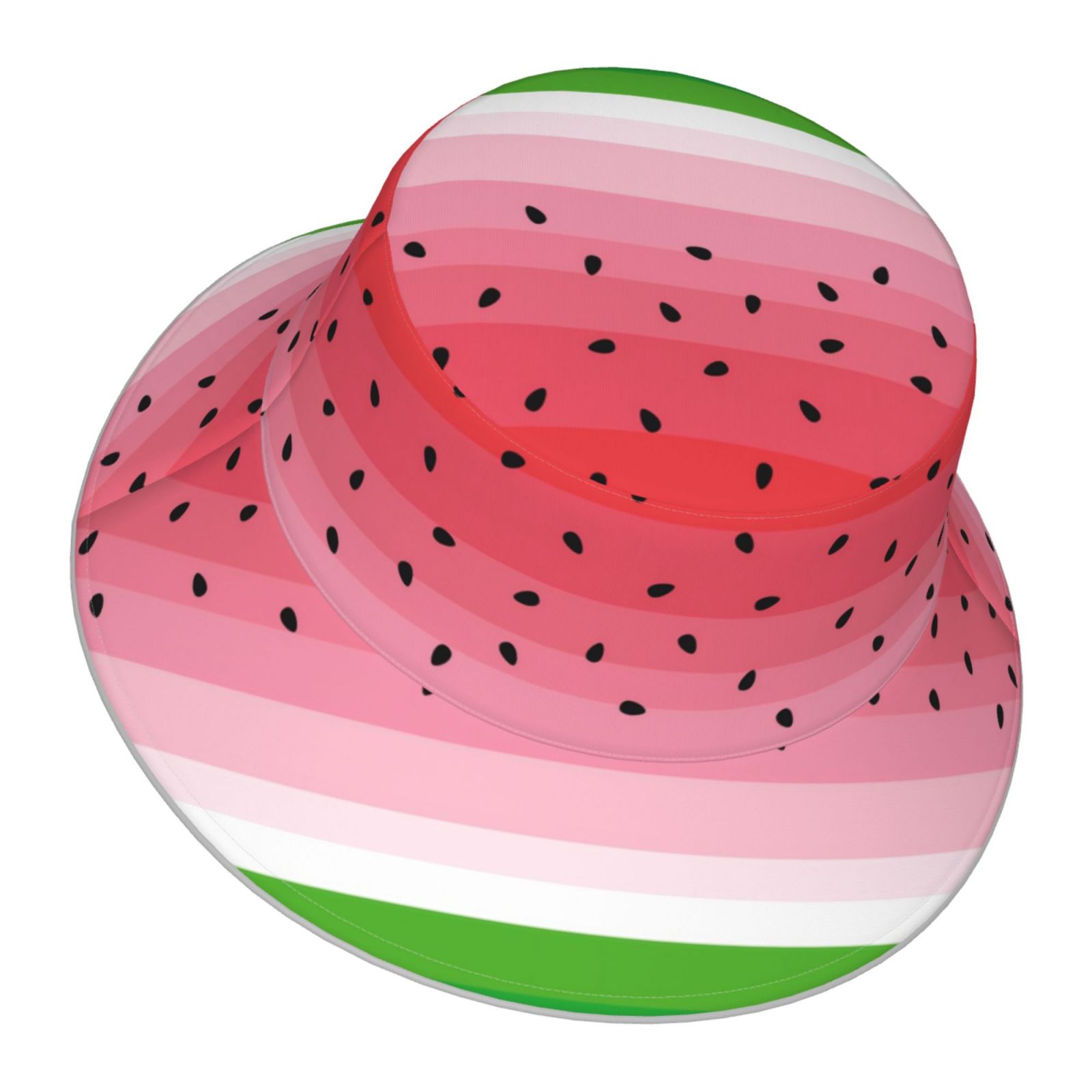Daiia Watermelon Pattern Bucket Hat - Trendy Cotton Sun Hat for Beach ...
