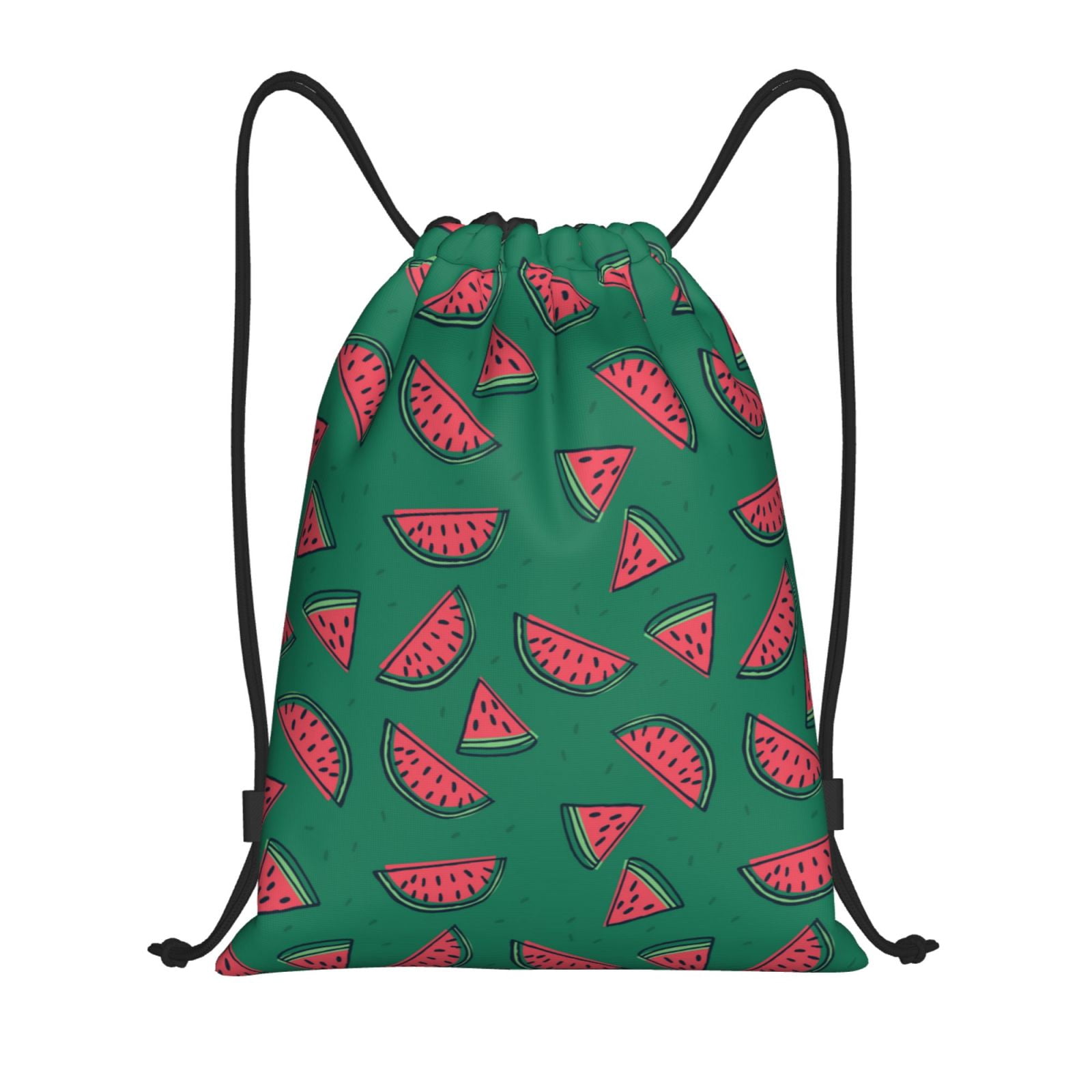 Daiia Watermelon Pattern Drawstring Backpack, Gym Bag, Lightweight ...