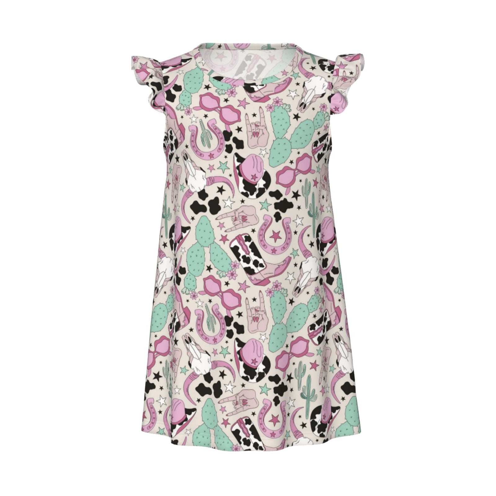 Daiia West Cowgirl Disco Girls Nightgowns, Unicorn Nightgown Princess ...
