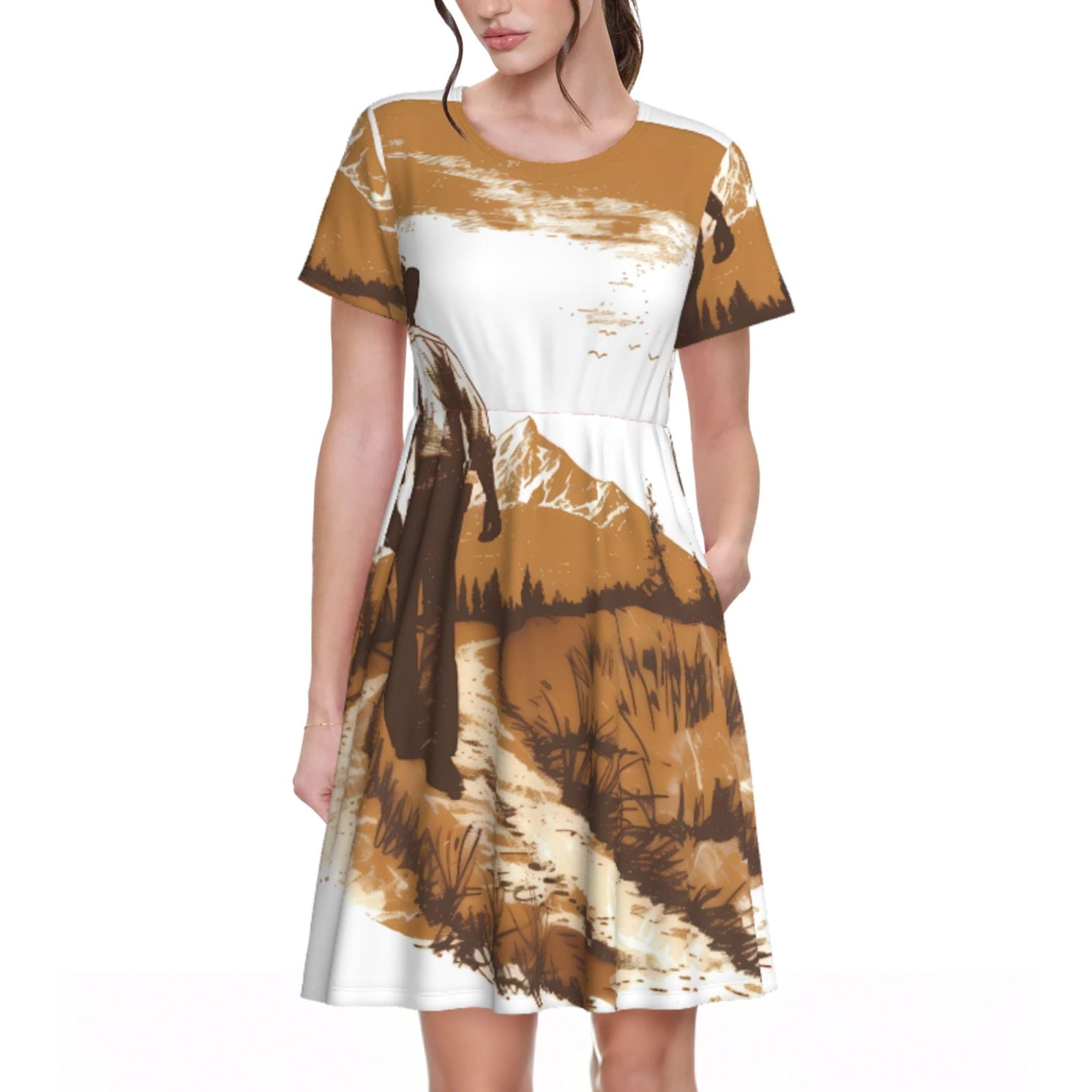 Daiia Western Cowboy Countryside Print Women's Dresses 2025 Trendy ...
