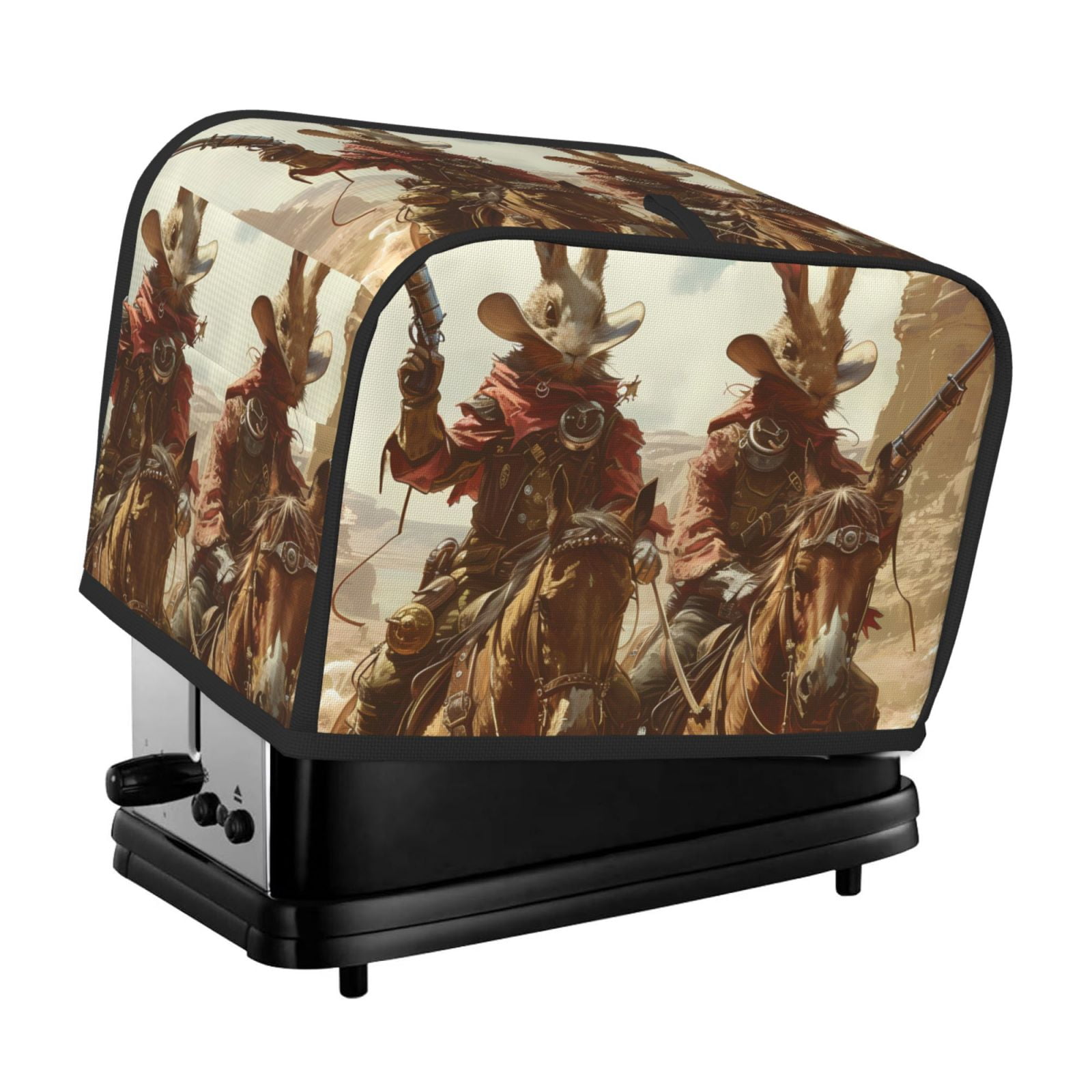 Daiia Western Rabbit Cowboy Pattern 2 slice Toaster Cover, Toaster ...