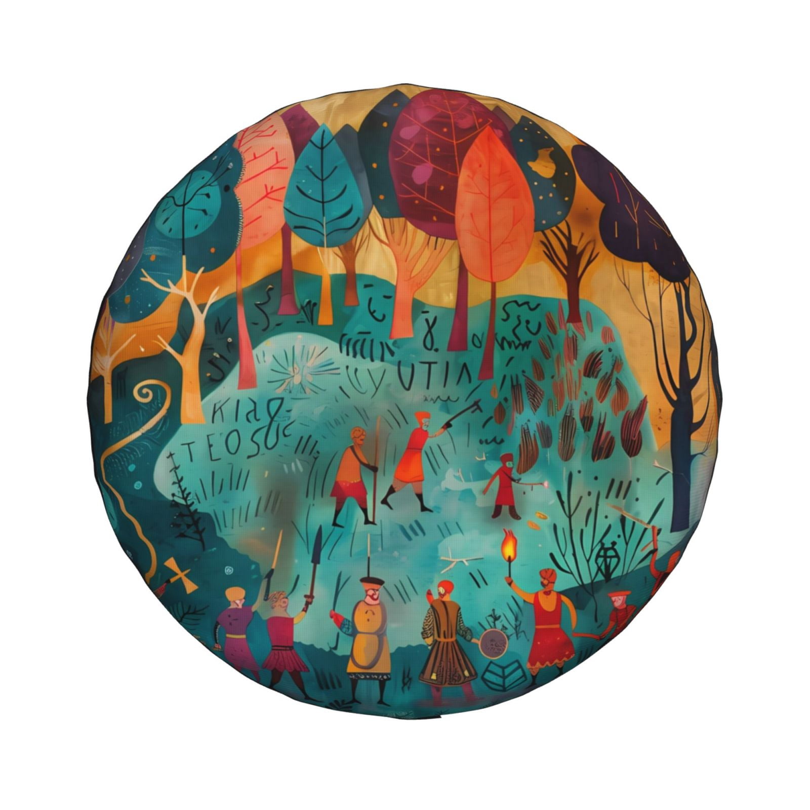 Daiia Whimsical Forest Scene Tire Covers , Travel Trailer Camper Truck ...