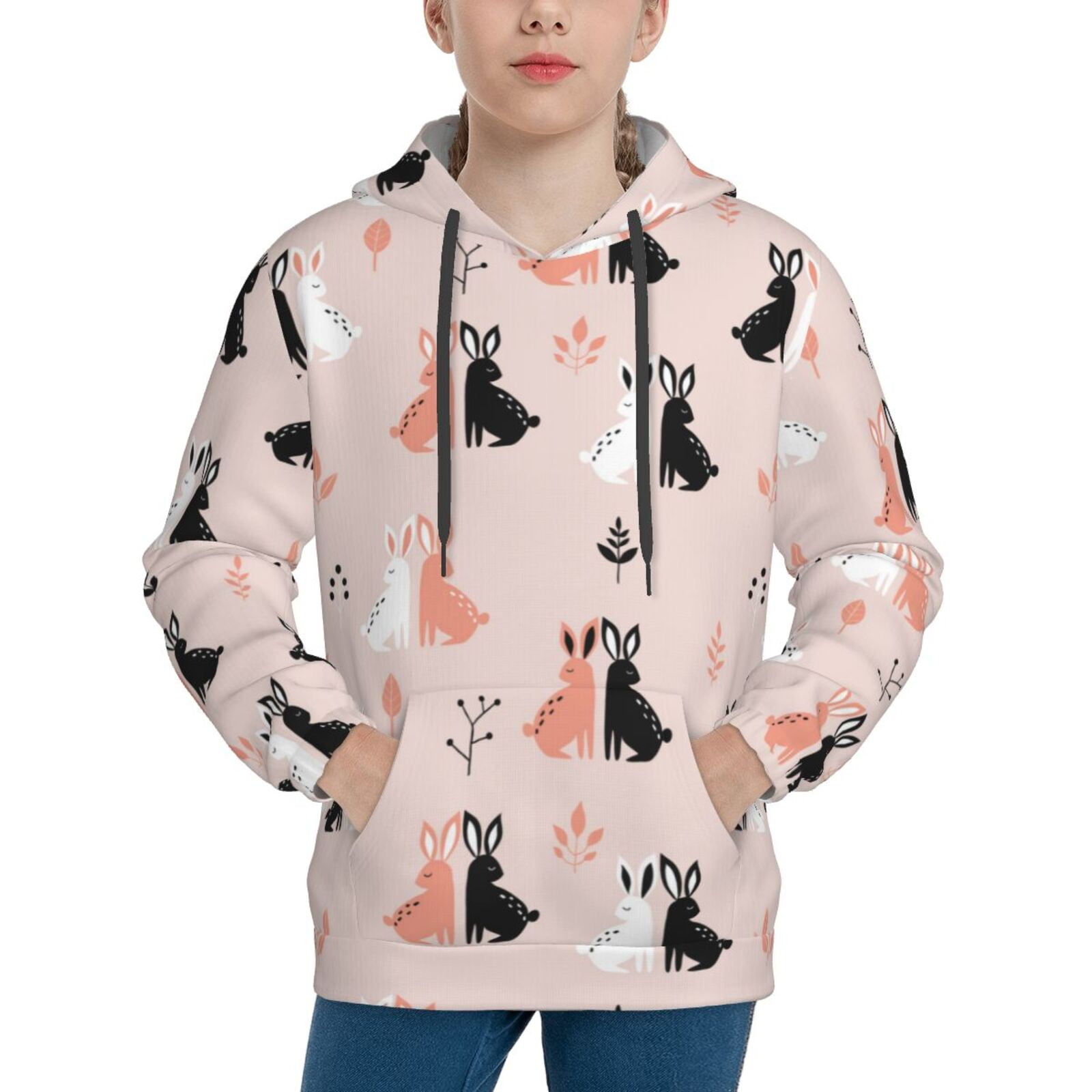 Daiia White And Black Rabbit for Boys Fashion Hoodies & Sweatshirts ...