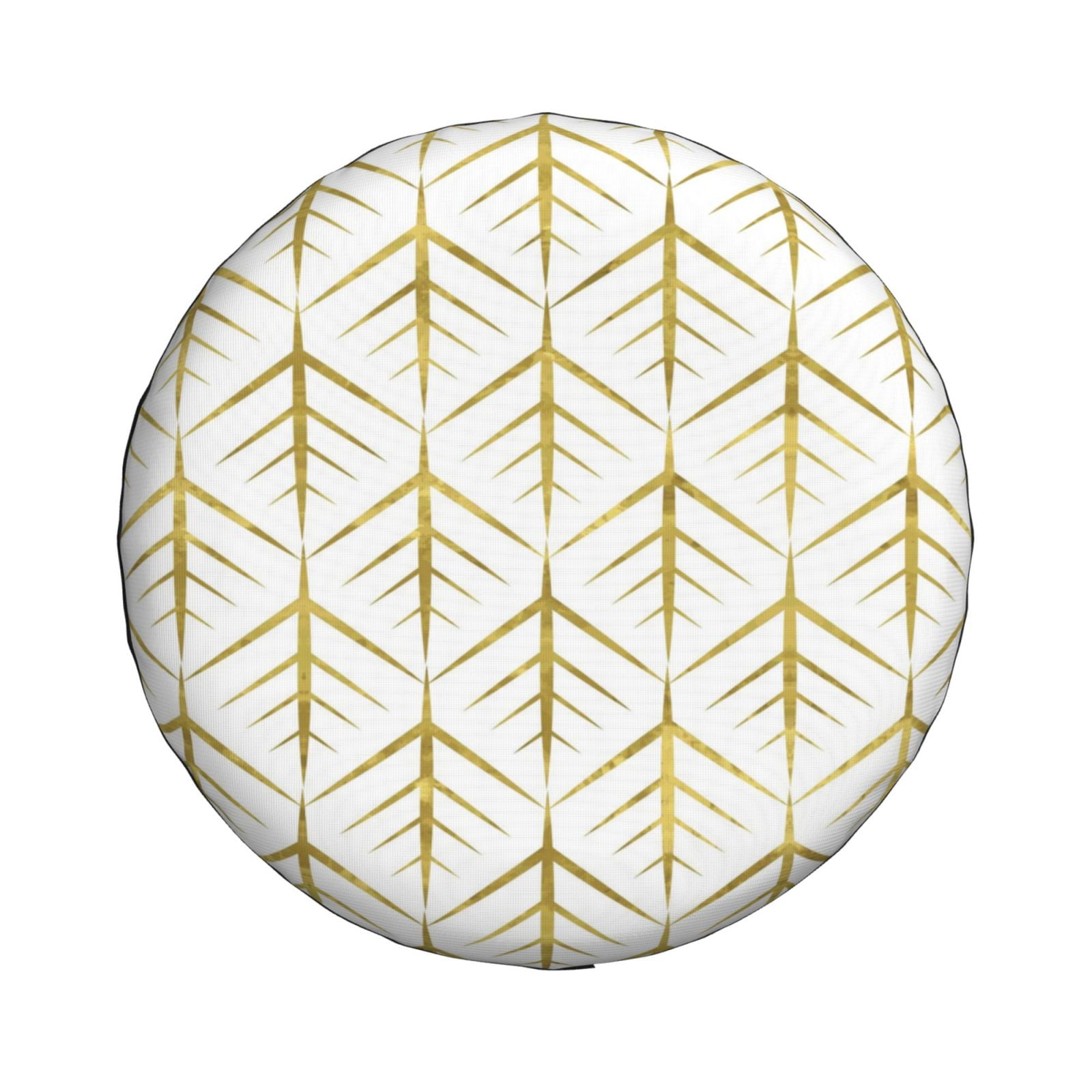 Daiia White And Gold Geometry Tire Covers , Travel Trailer Camper Truck ...