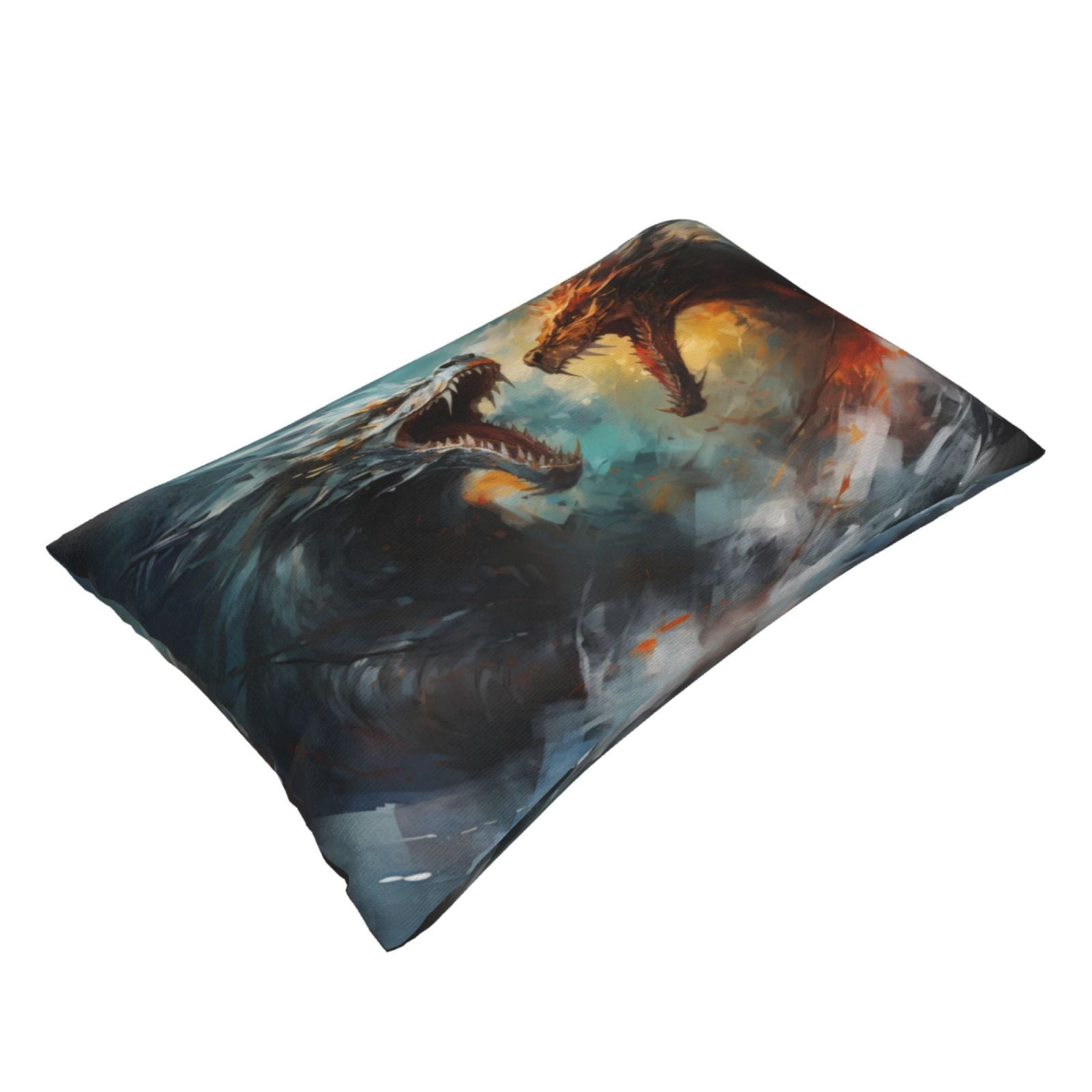 Daiia White And Red Sketch Dragon Bedding Waterproof Pillow Protector ...