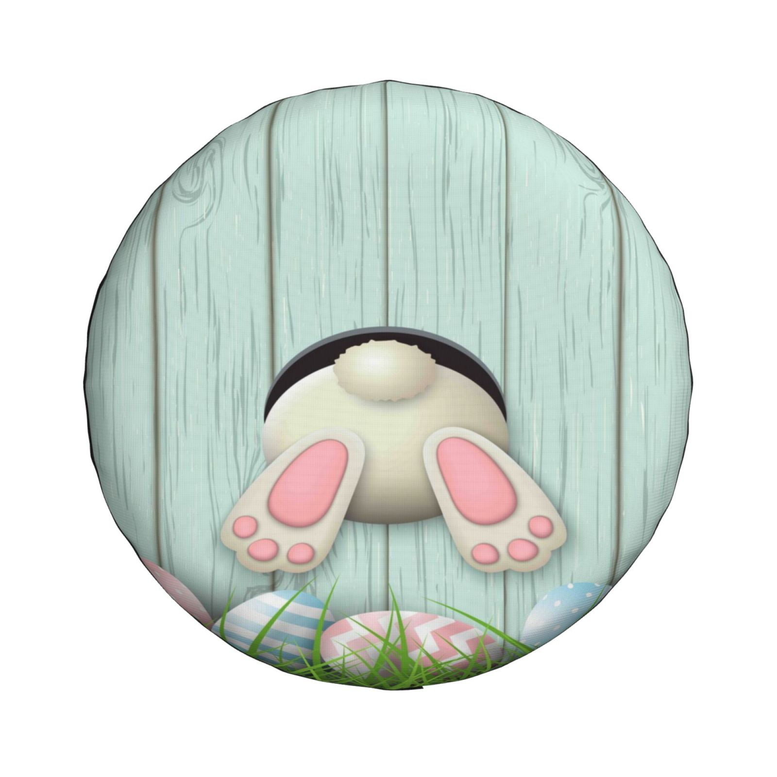 Daiia White Bunny Bottom And Easter Eggs Tire Covers , Travel Trailer ...