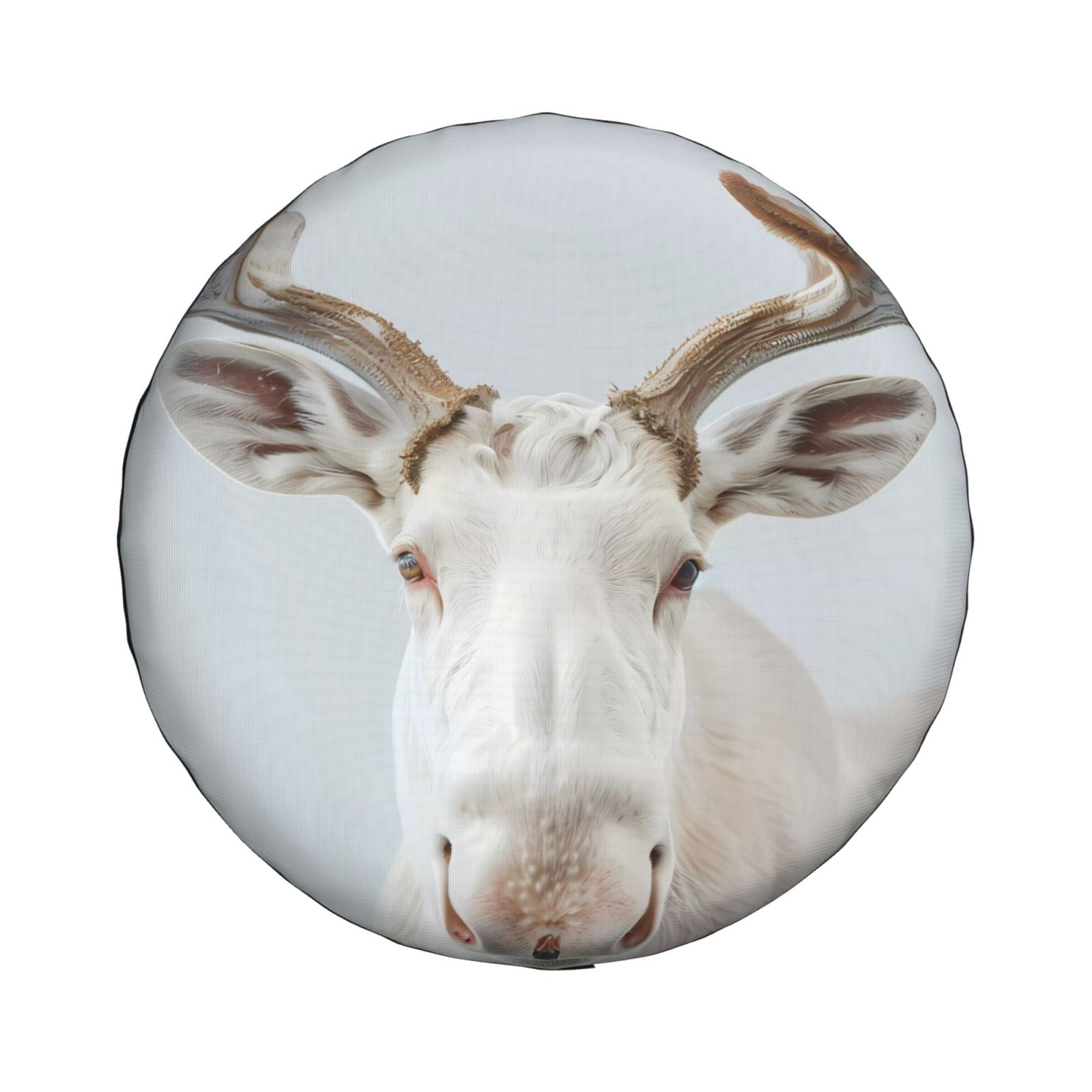Daiia White Reindeer Portrait Tire Covers , Travel Trailer Camper Truck ...