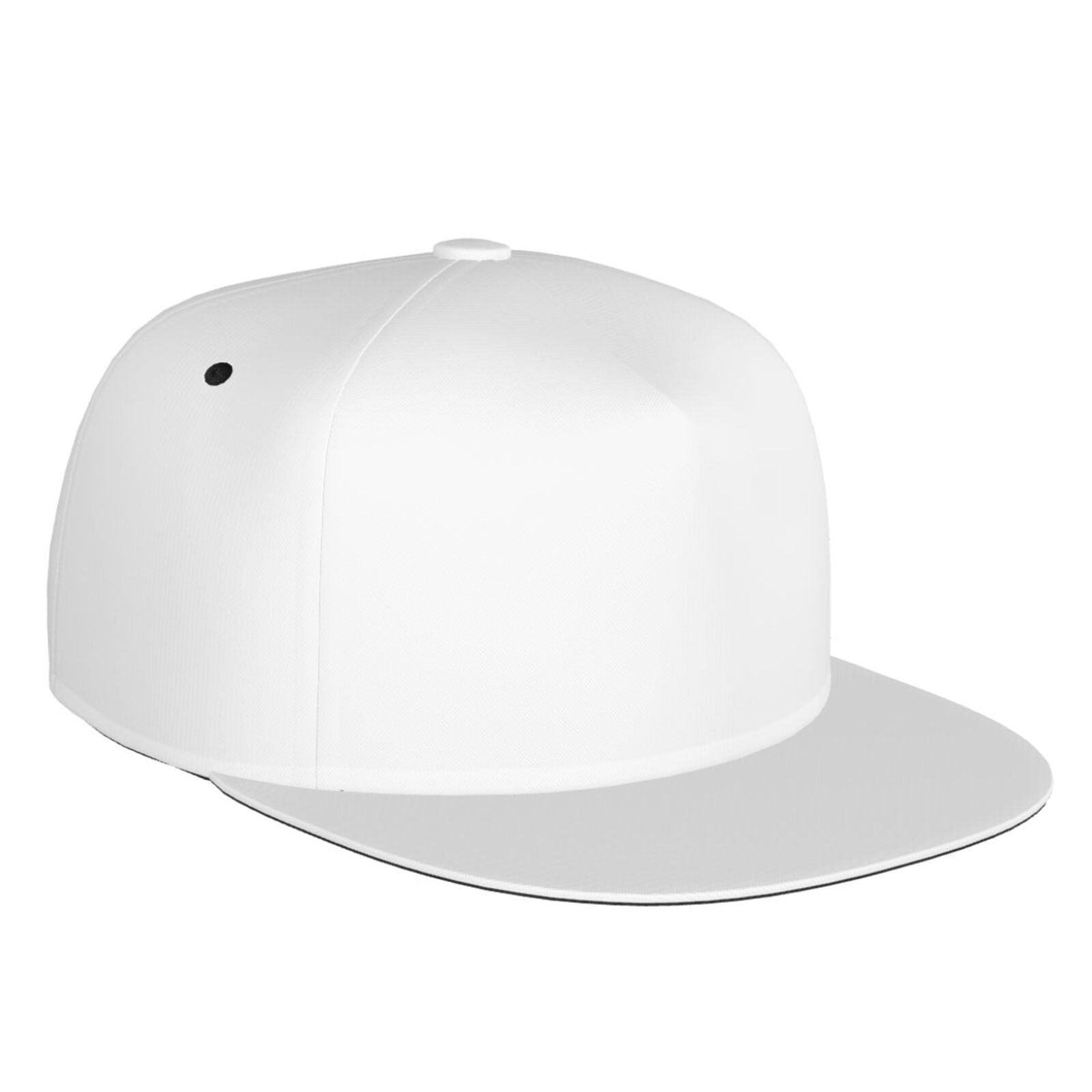 Daiia White print Flat Bill Hats Flat Brim Trucker Cap Baseball Cap ...