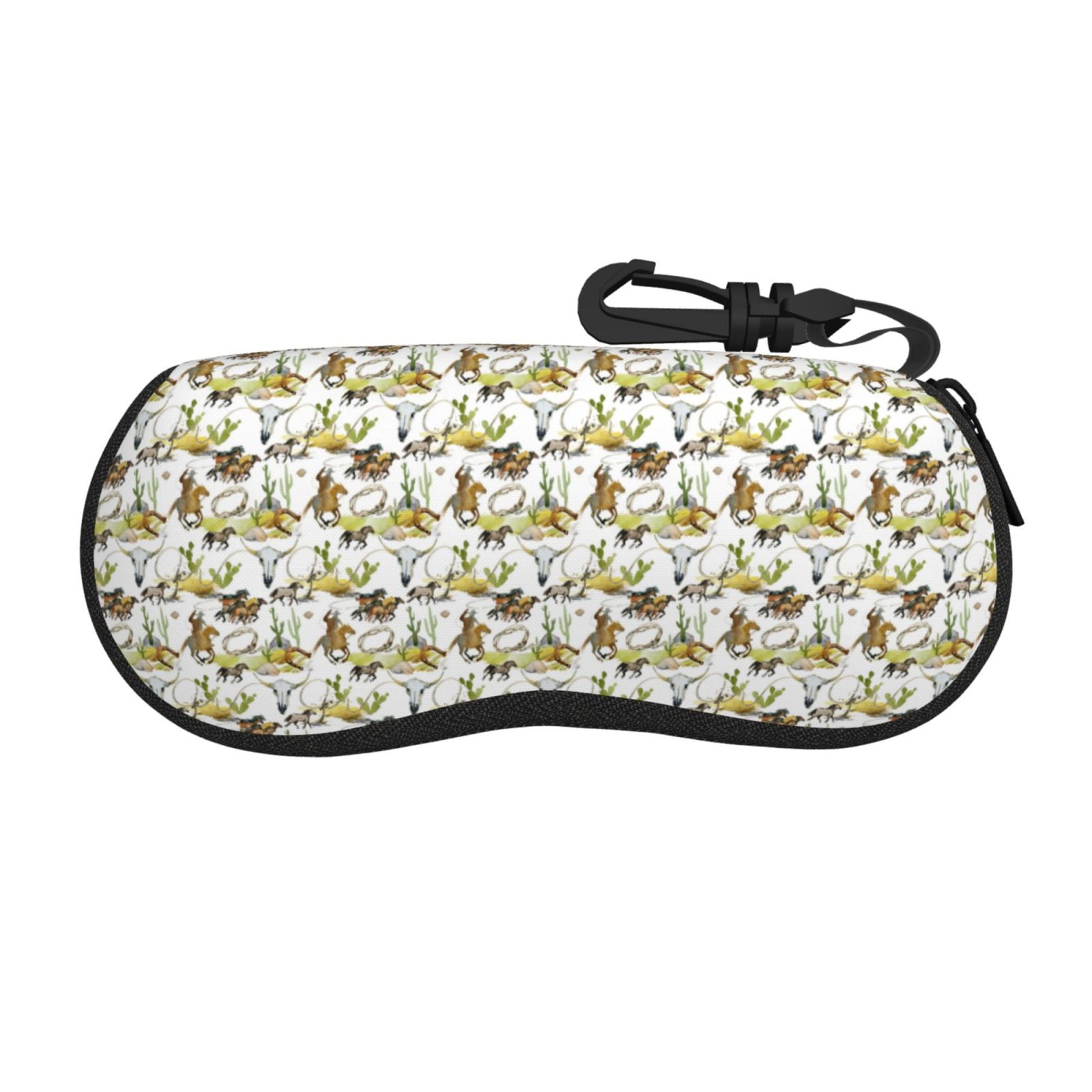 Daiia Wild West Western Print Glasses Case, Protective Sunglasses Pouch ...