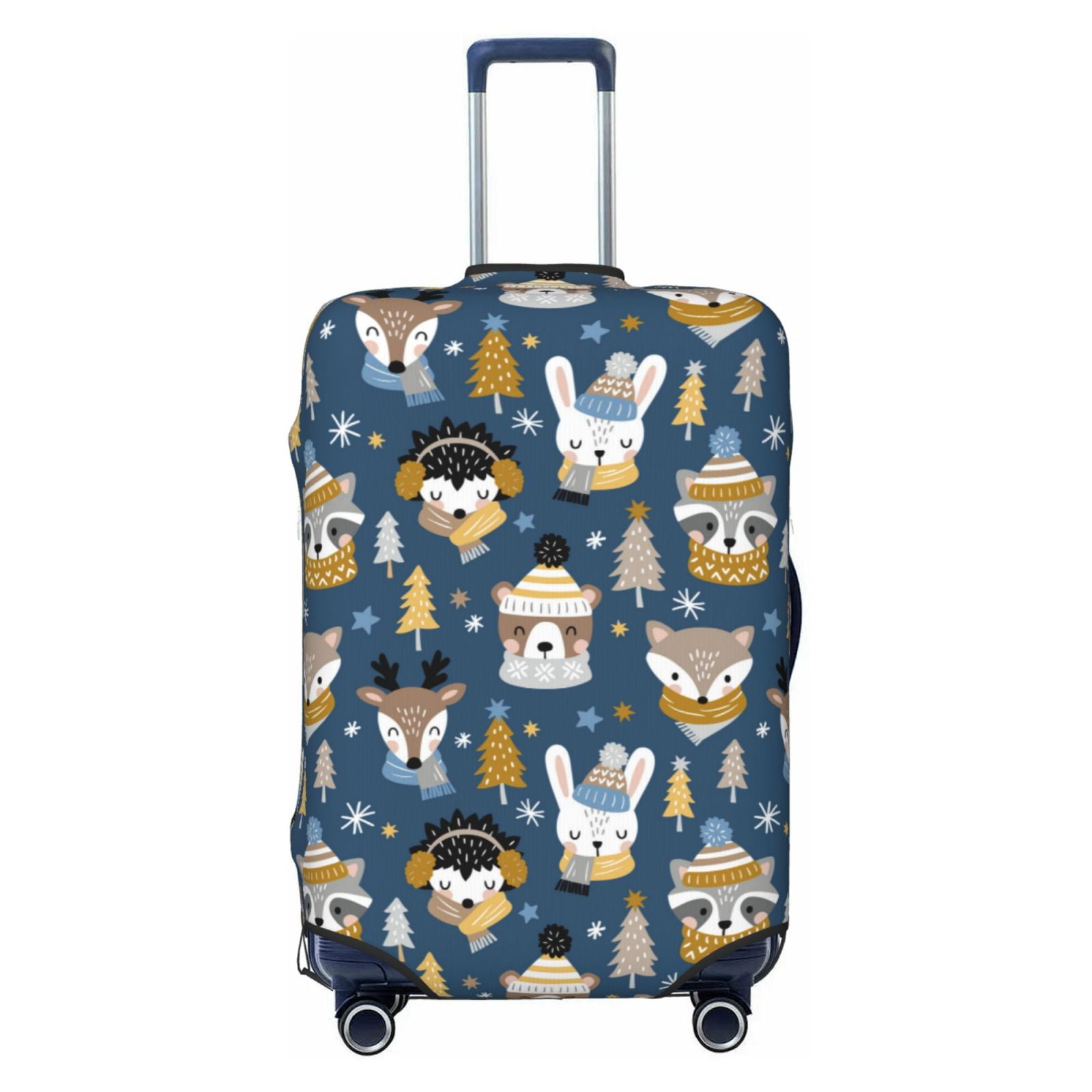 Daiia Winter Animal Friends Luggage Cover, Thickened Washable Travel ...