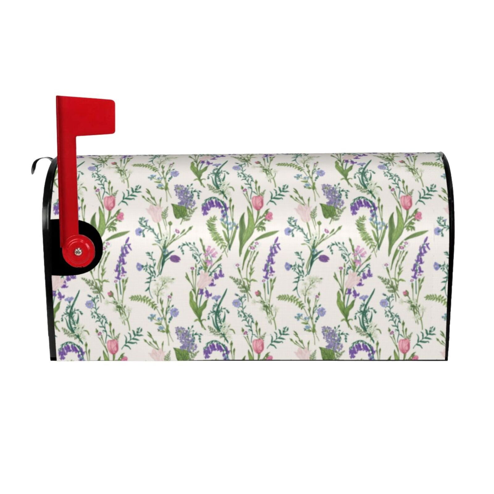 Daiia Wisteria Flower Mailbox Cover , Magnetic Welcome Mailbox Wraps ...