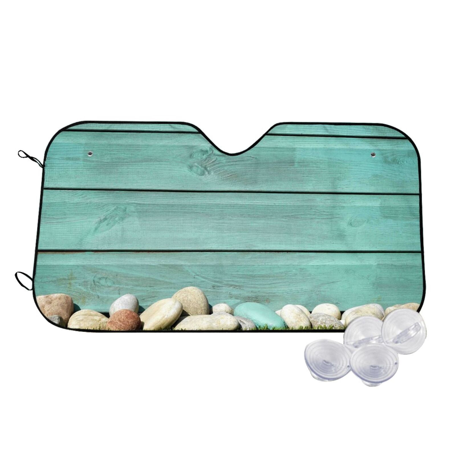 Daiia Wood Grain Windshield Sun Shade for Car SUV Truck (Small ), Car ...