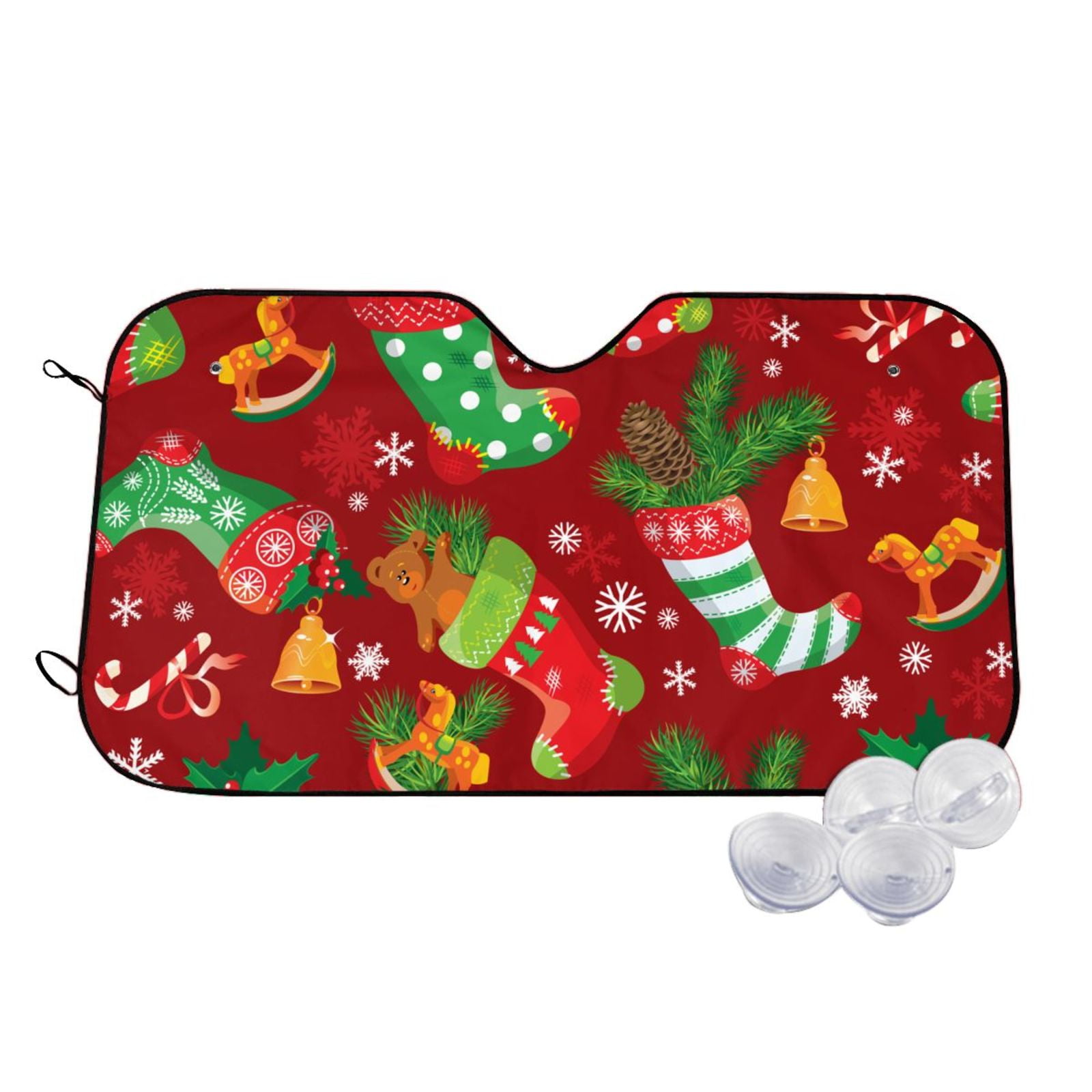 Daiia X-mas and New Year Windshield Sun Shade for Car SUV Truck (Small ...