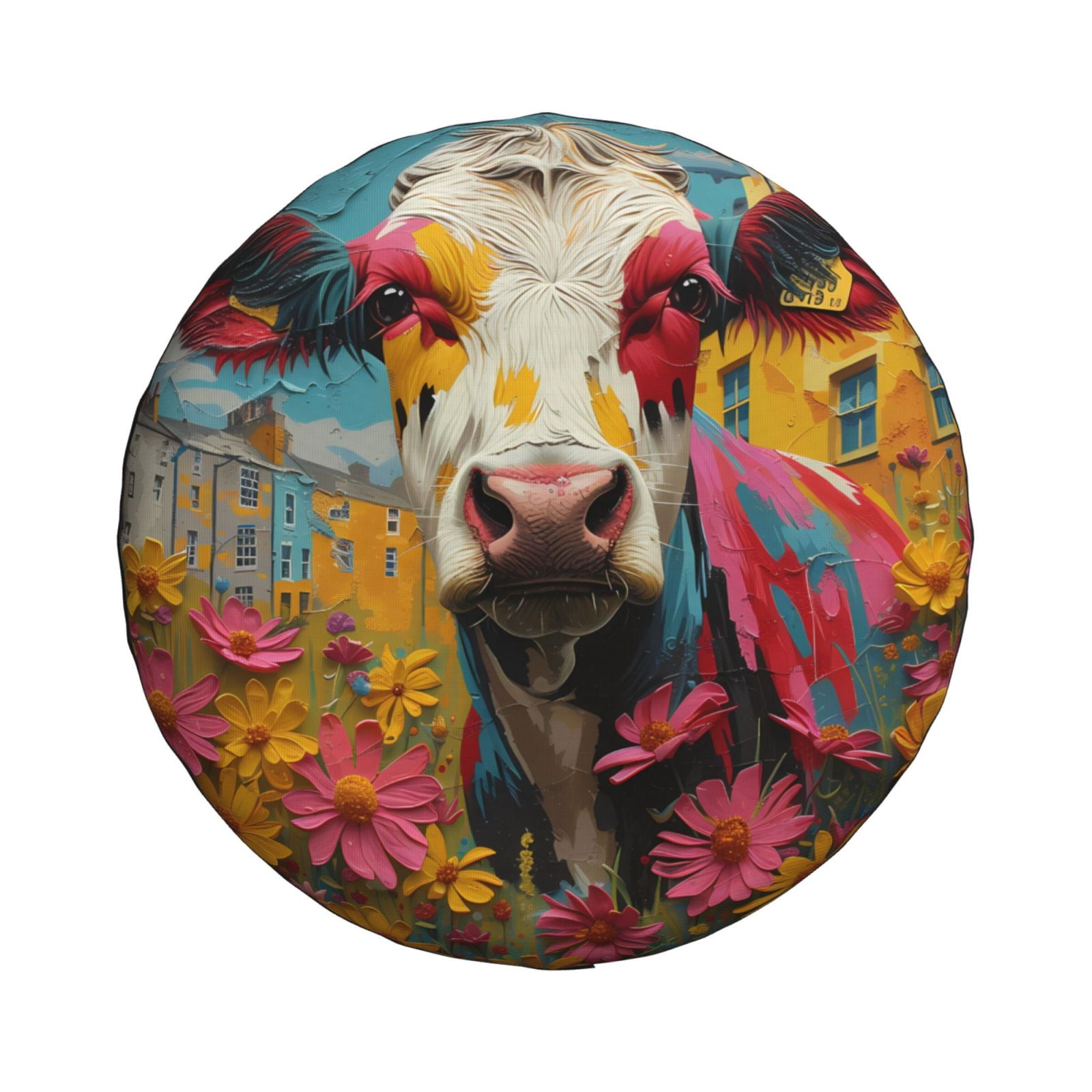 Daiia Yellow Daisy Cow Tire Covers , Travel Trailer Camper Truck SUV ...