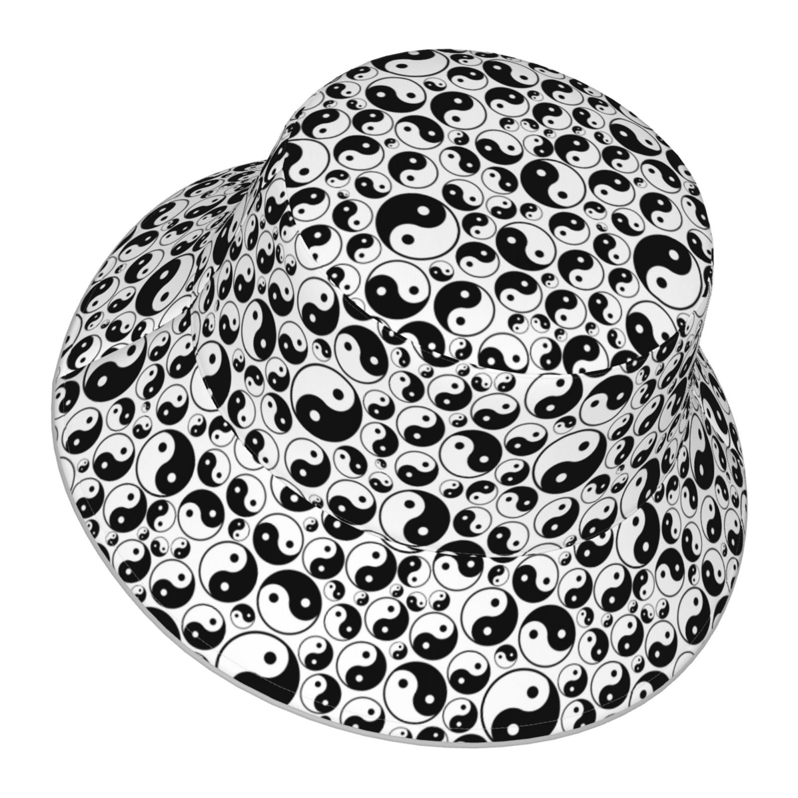 Daiia Yin And Yang Pattern Bucket Hat - Trendy Cotton Sun Hat for Beach ...
