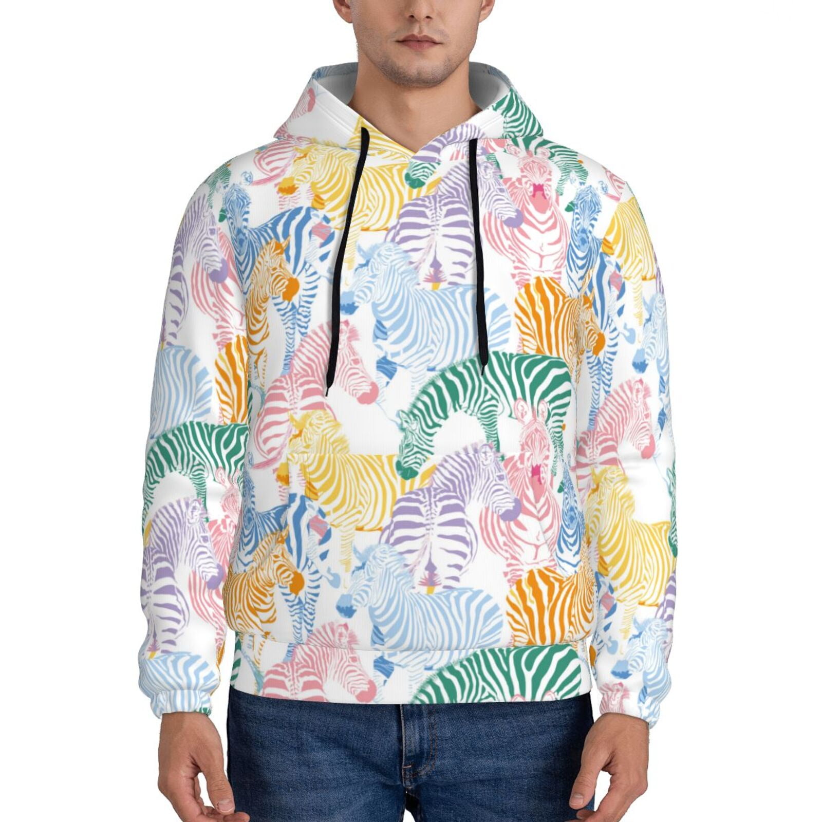 Daiia Zebra Colourful for Men's Fashion Hoodies & Sweatshirts with ...