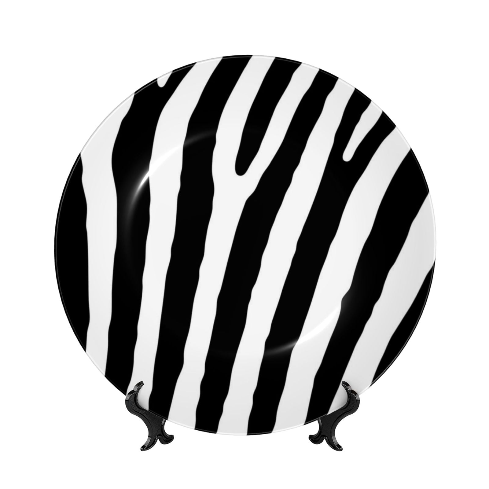 Daiia Zebra Printed Pattern Ceramic Plate Dinner Plates Bone China ...