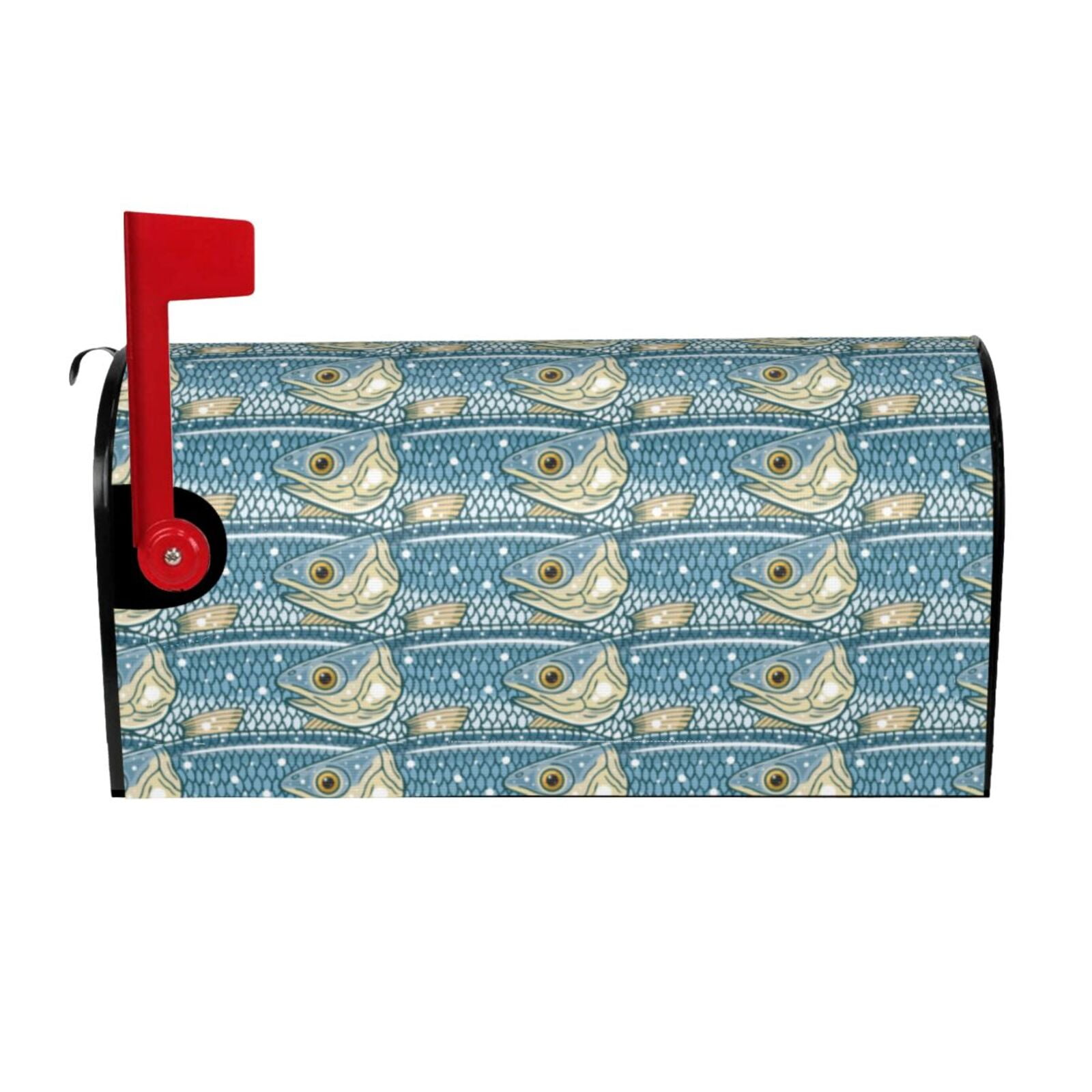 Daiia anchovy Pattern Mailbox Cover , Magnetic Welcome Mailbox Wraps ...