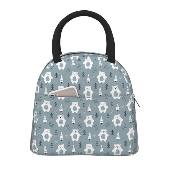 Daiia bead tree winter Pattern Lunch Bag , Insulated Lunch Box, Small ...