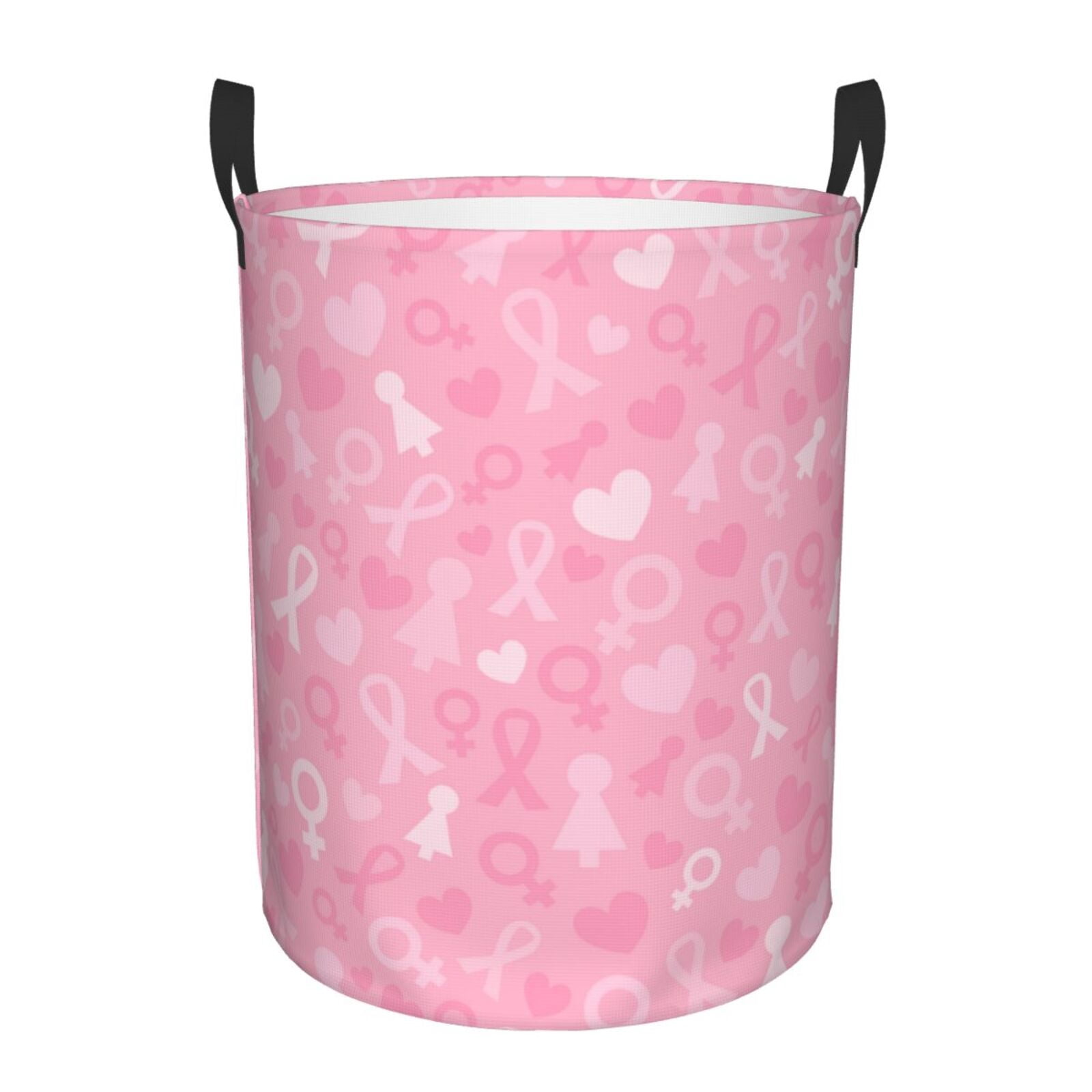 Daiia breast Cancer Awareness Laundry Hamper With Handles Large Storage ...