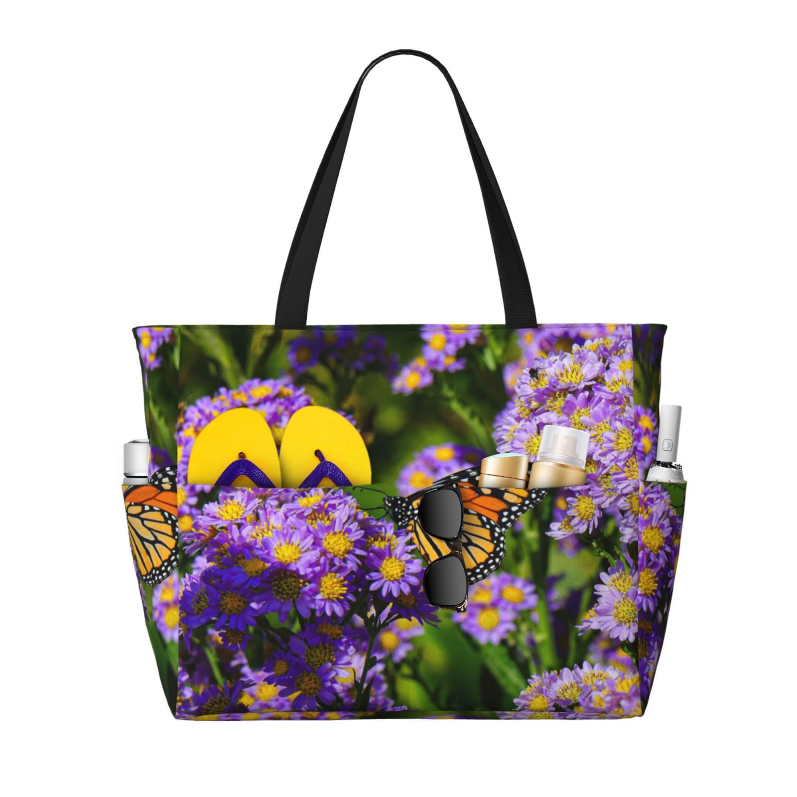 Daiia butterflies and Gardens Pattern Beach Travel Bag - Water ...