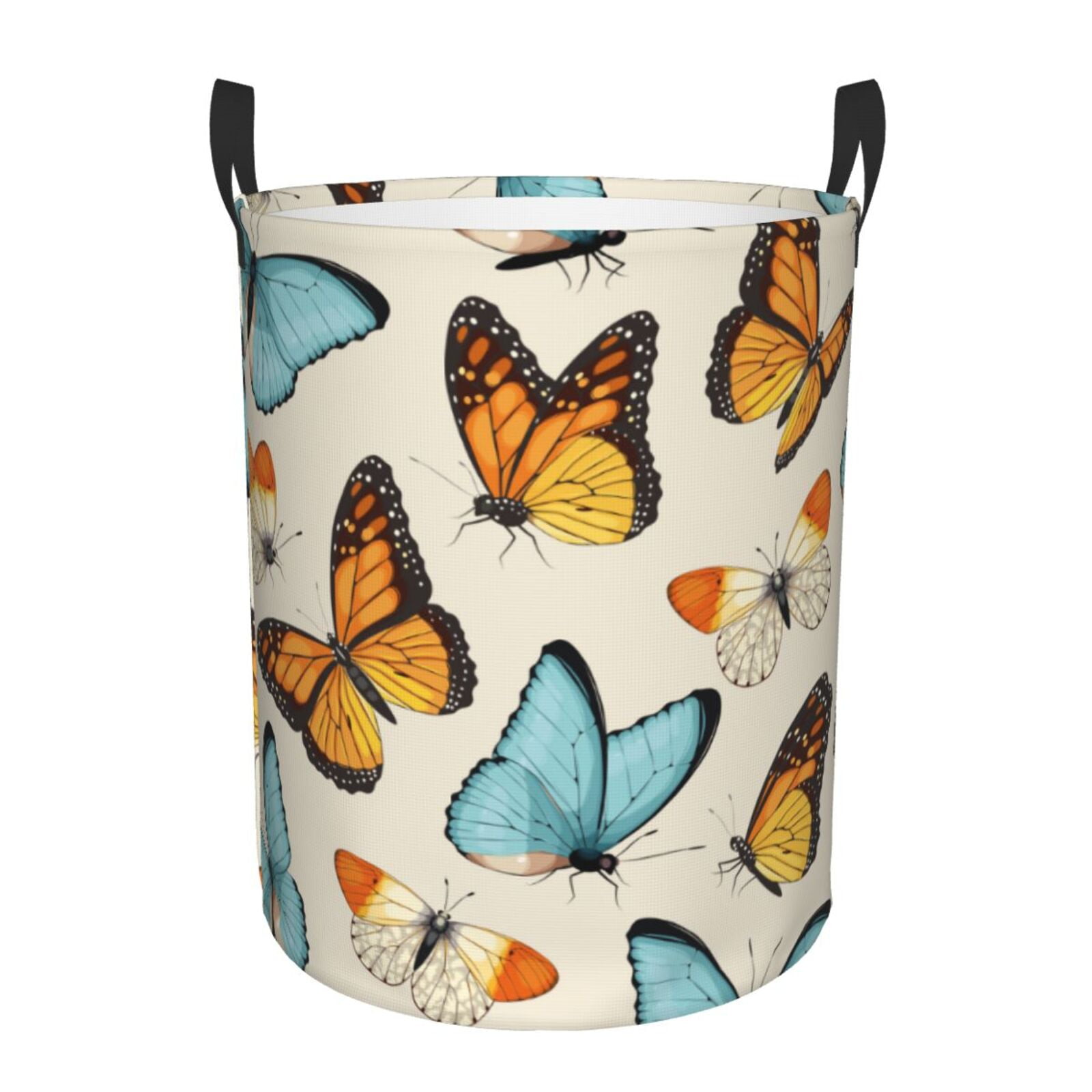 Daiia butterflies Laundry Hamper With Handles Large Storage Basket/Toy ...