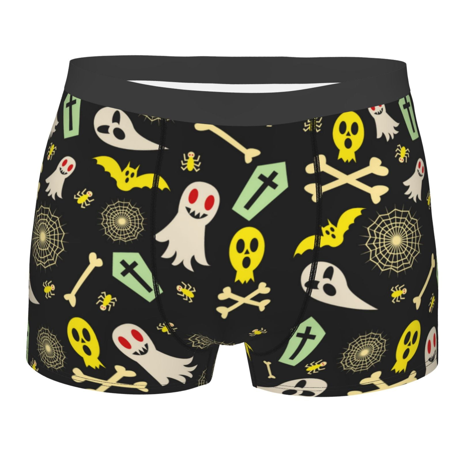 Daiia cartoon Skull spider web Men's Underwear Boxer Briefs, Cotton ...