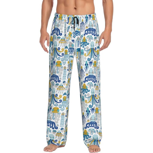 Daiia cartoon octopus Pattern Men's Sleep Pant with Pockets and ...