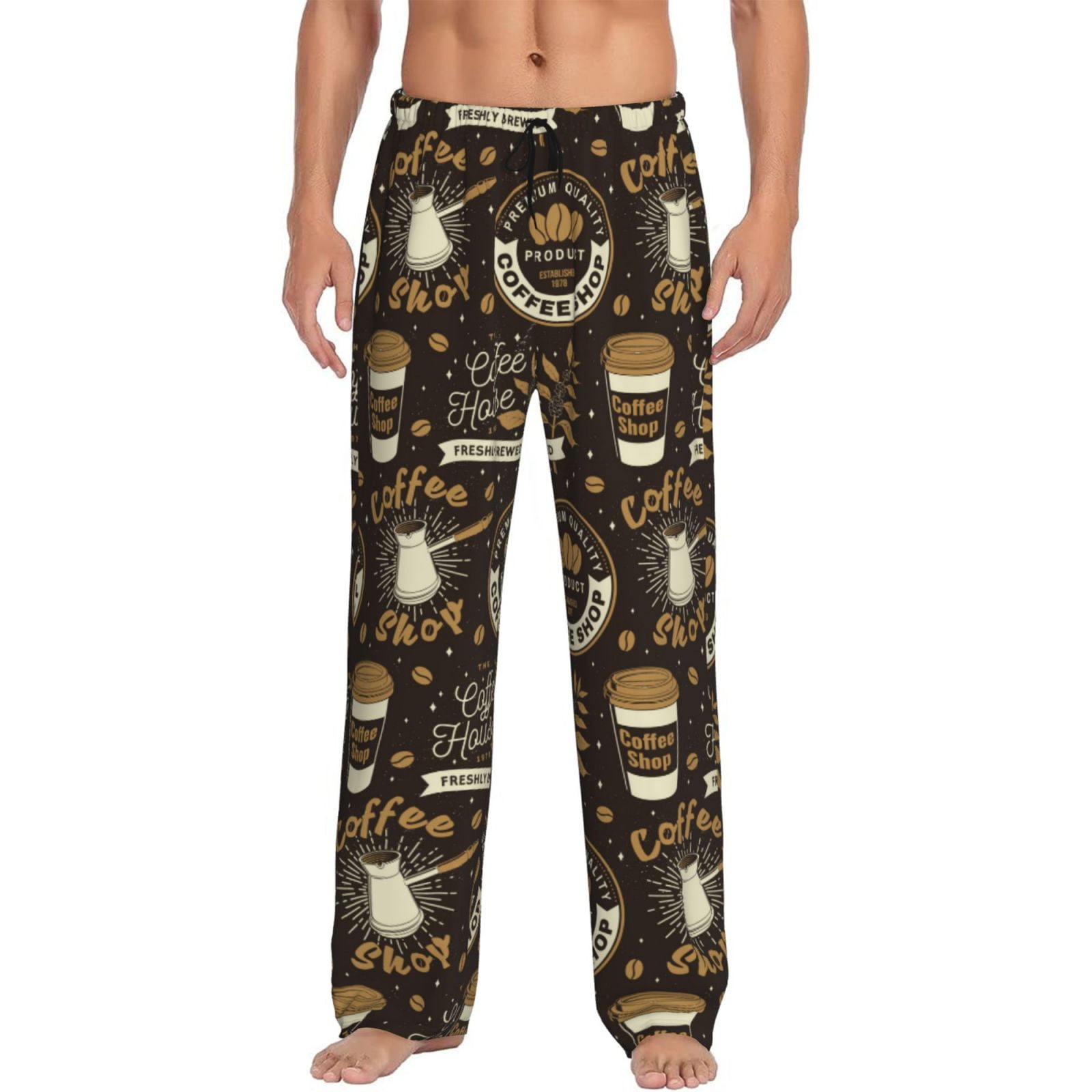 Daiia coffee shop house Men's Sleep Pant with Pockets and Drawstring ...
