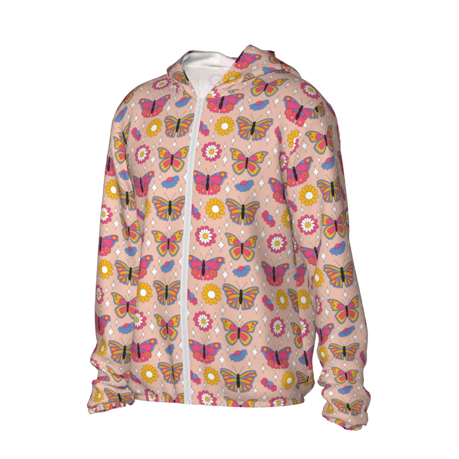 Daiia colorful Butterfly Daisy UPF 50+ Sun Protection Hoodie Jacket ...