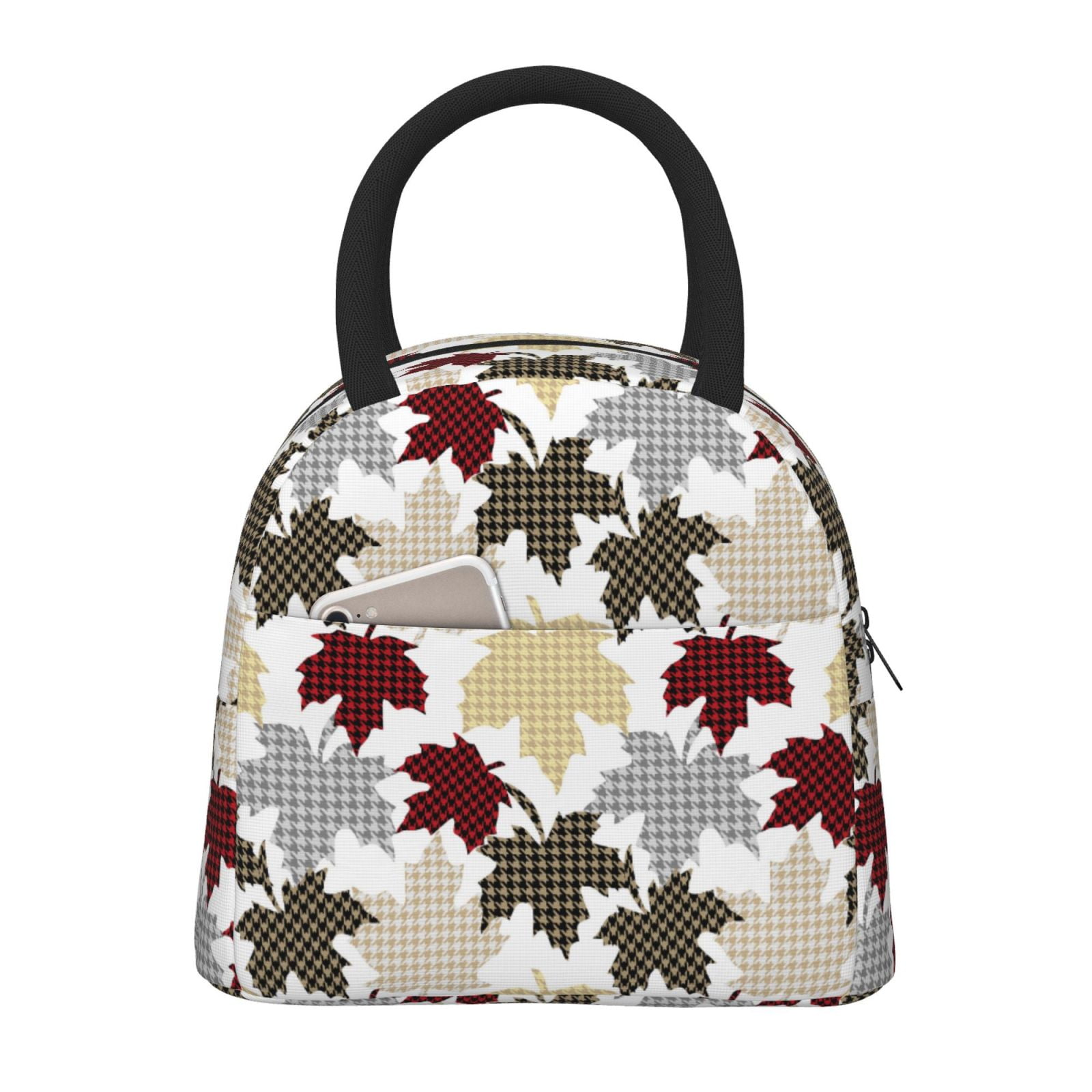 Daiia colorful Maple Pattern Lunch Bag , Insulated Lunch Box, Small ...