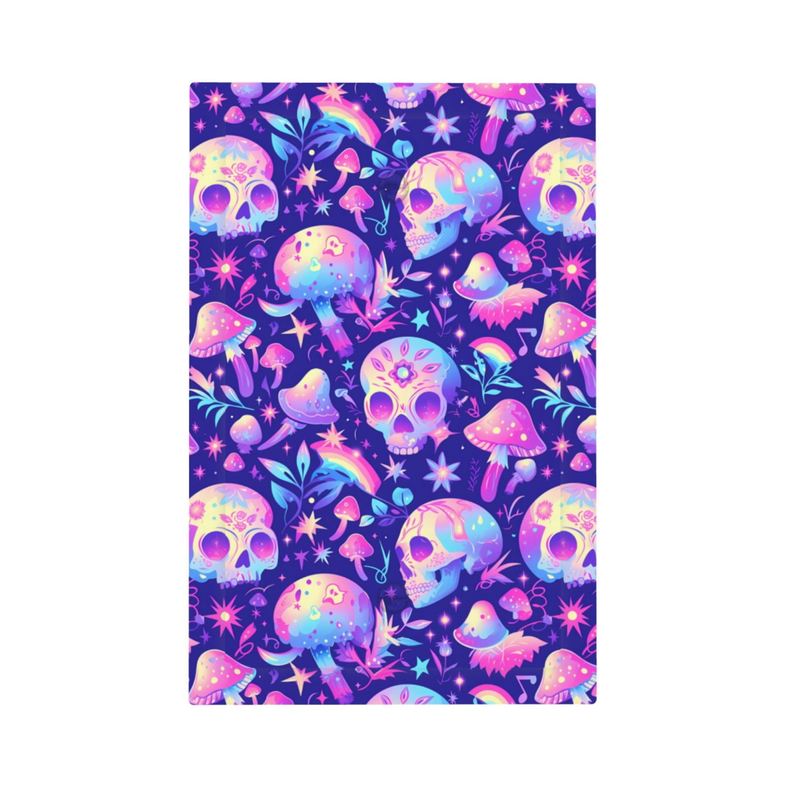 Daiia colorful mushroom Skull rainbow Pattern Decorator Wall Plate ...