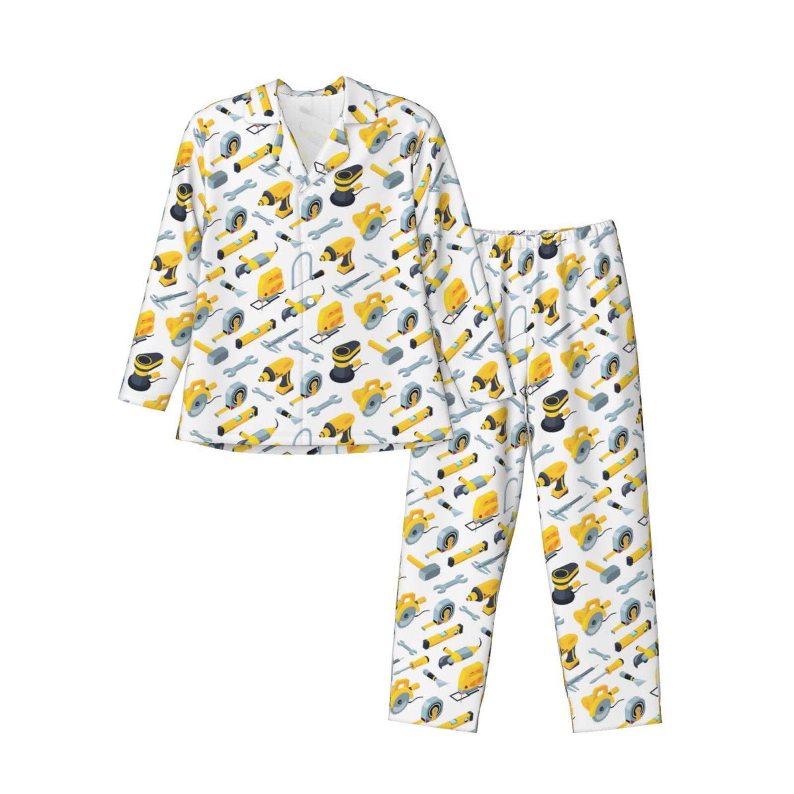 Daiia construction tools for Men's Long-Sleeved Pajama Set – Soft ...
